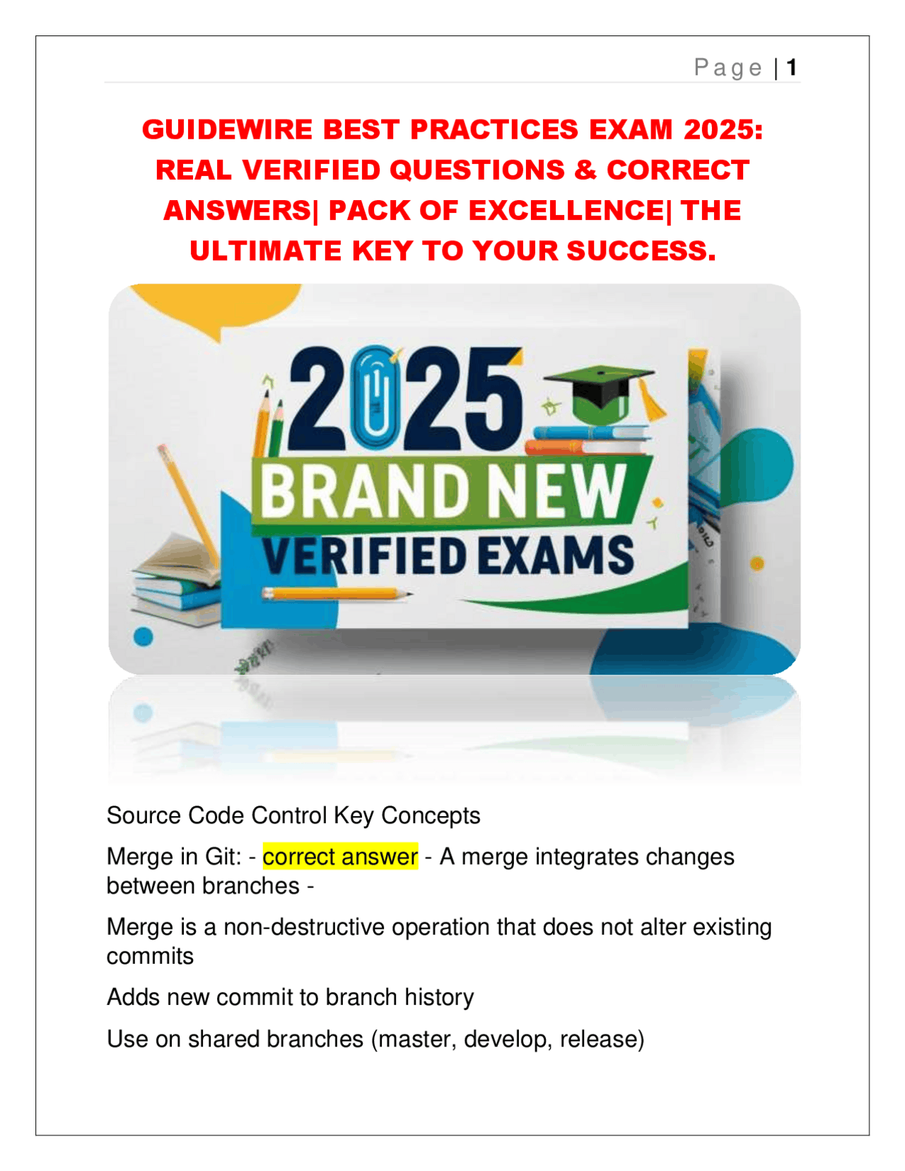 Guidewire Best Practices Exam 2025 Real Verified Questions And Correct