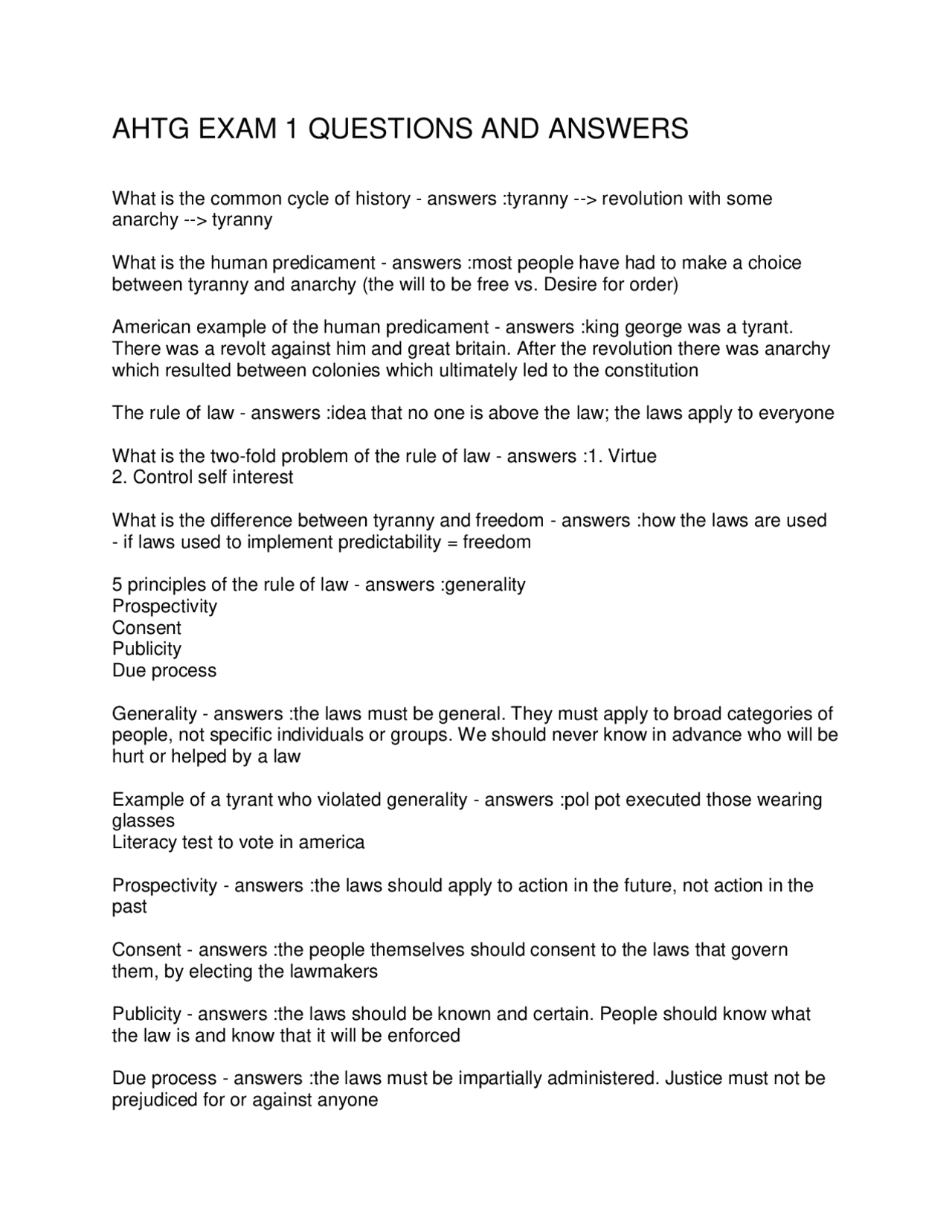 American History Exam 1: Questions and Answers on Early American ...