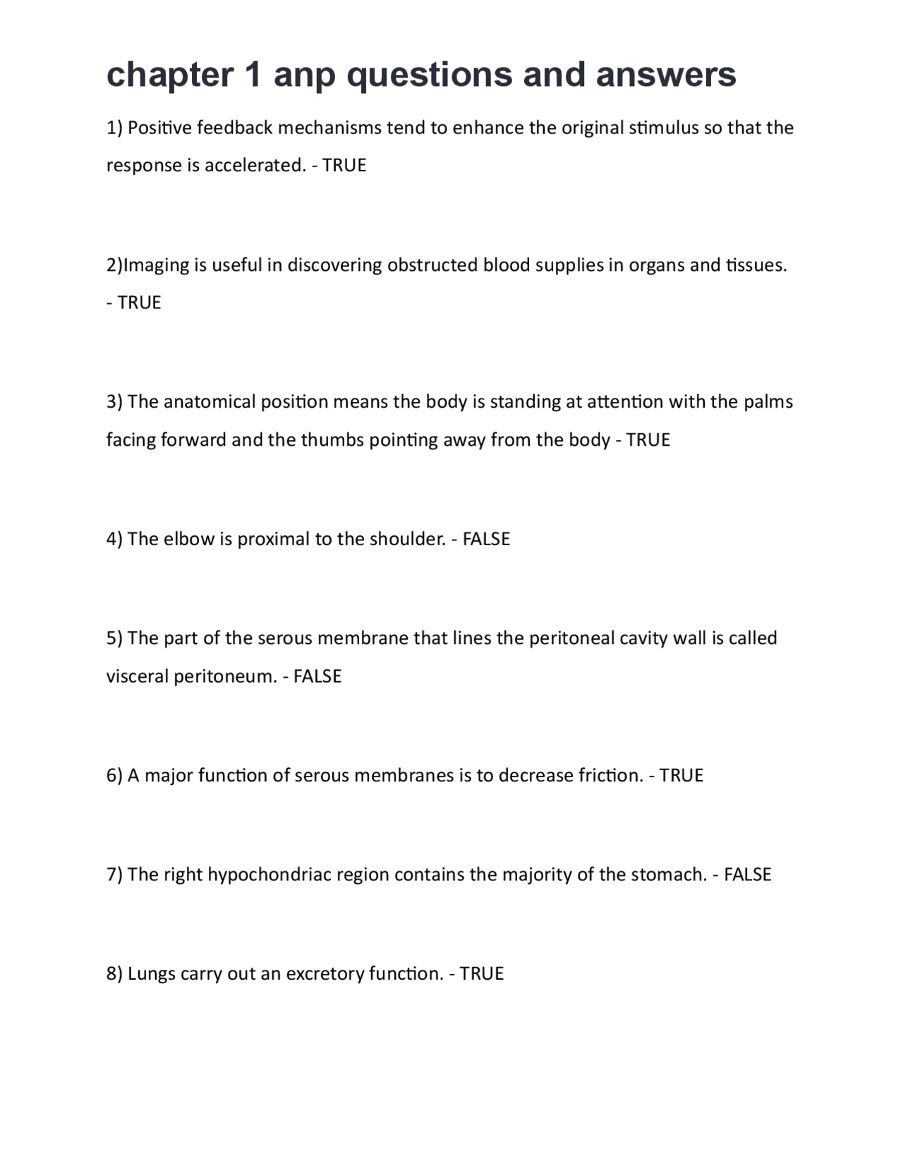 chapter 1 anp questions and answers. | Exams Nursing | Docsity