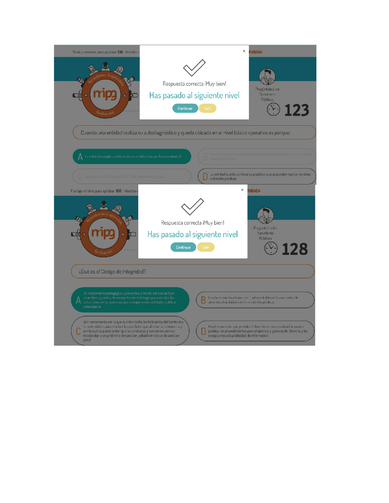 RESPUESTAS DEL CURSO | Exercises Computer science | Docsity