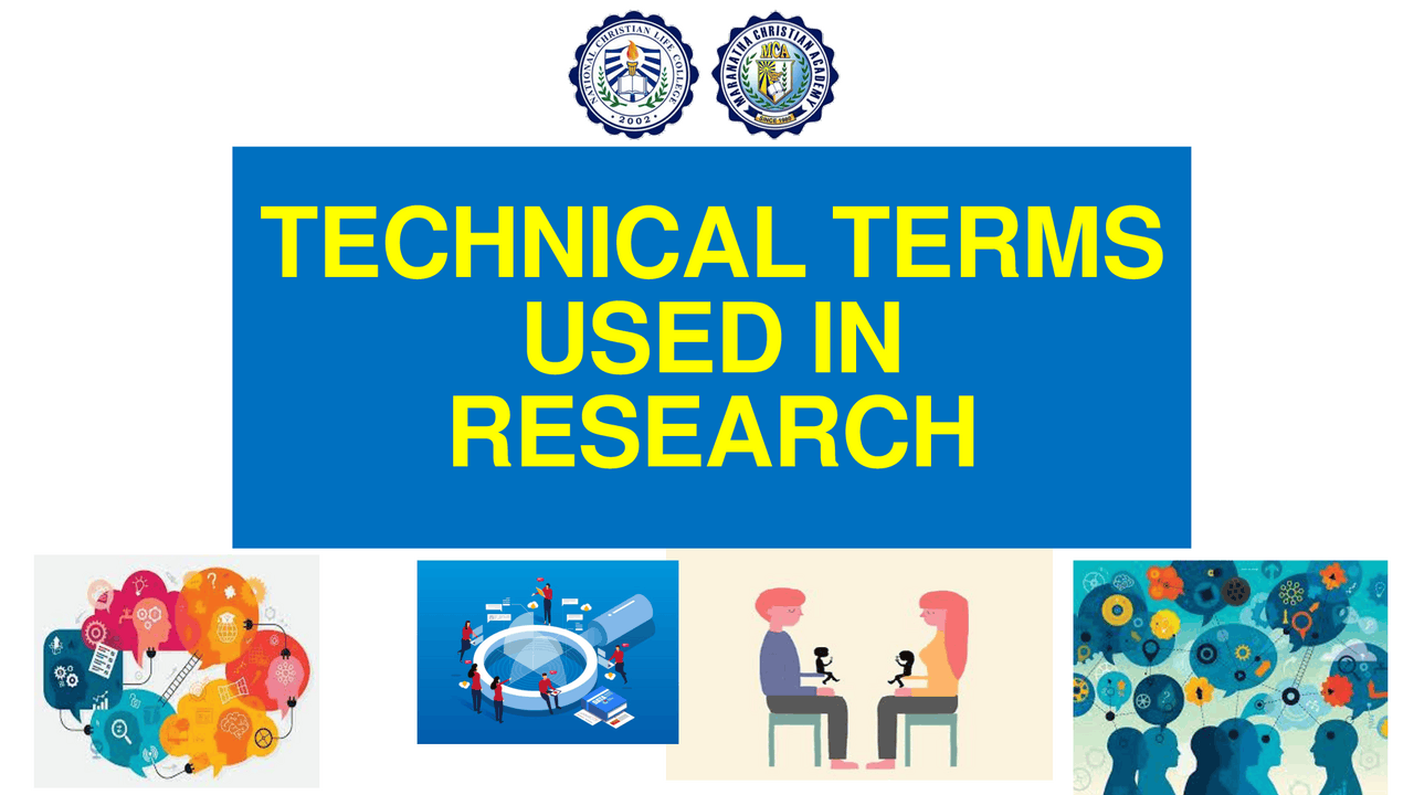 Technical Terms in Research | Slides English | Docsity