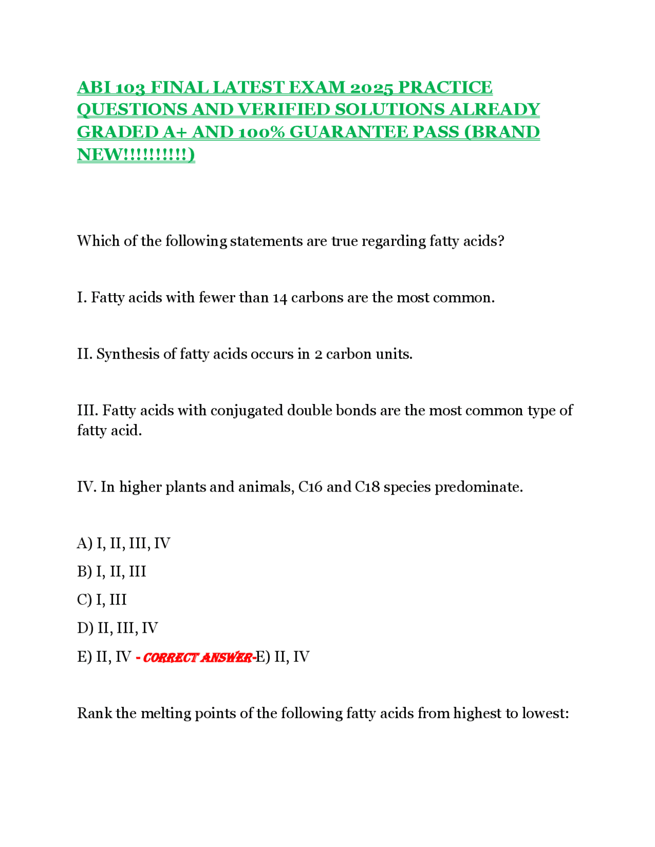 ABI 103 FINAL LATEST EXAM 2025 PRACTICE QUESTIONS AND VERIFIED ...