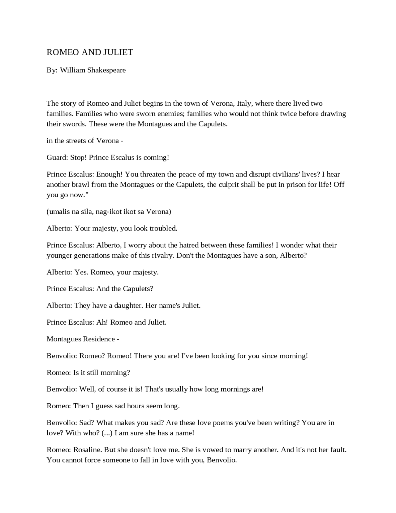 Romeo and Juliet: A Tragedy of Star-Crossed Love | Essays (high school ...