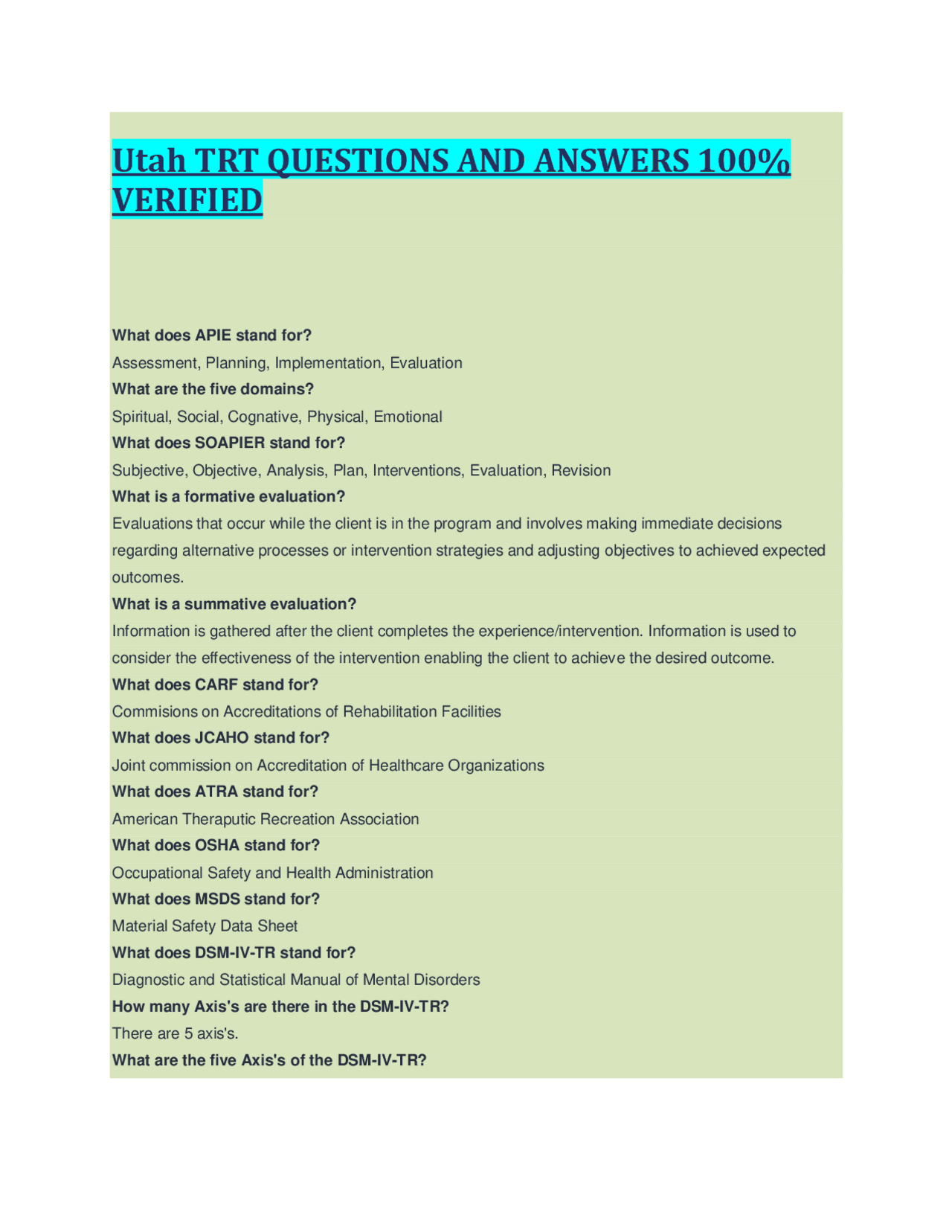 Utah TRT Questions and Answers: A Comprehensive Guide for Recreation ...