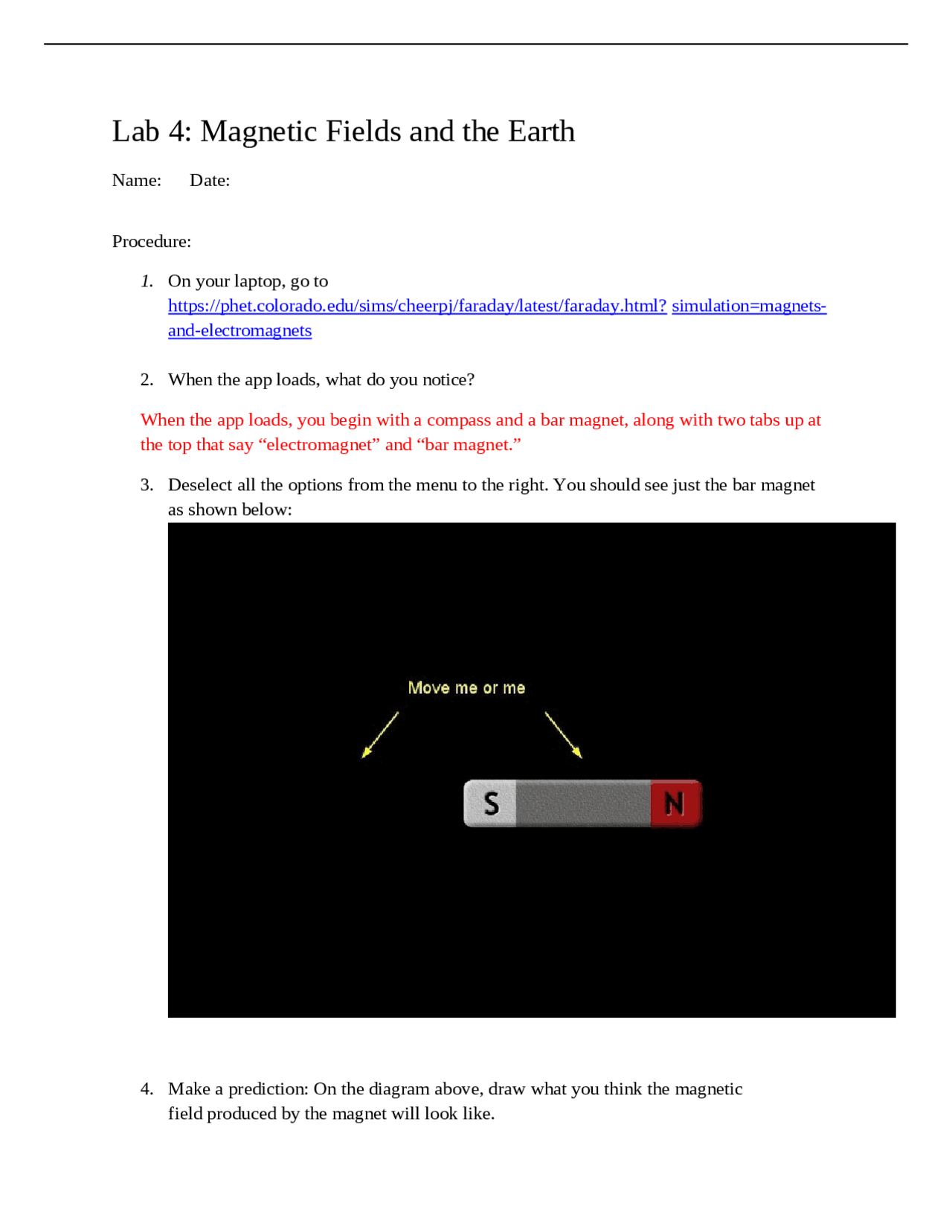 PHY142 Lab 4: Magnetic Fields and the Earth Spring 2025 | Exams Physics | Docsity