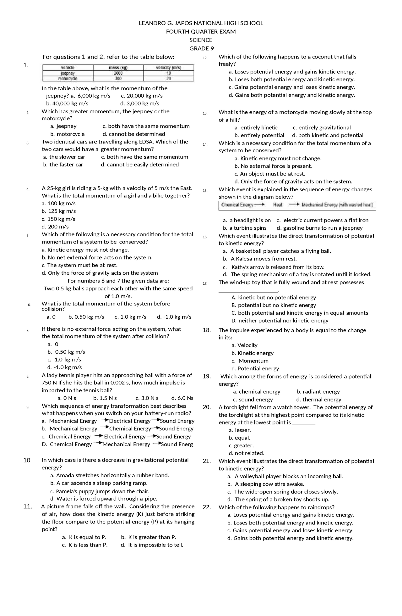 science 9 4th quarter reviewer | Study notes Earth science | Docsity