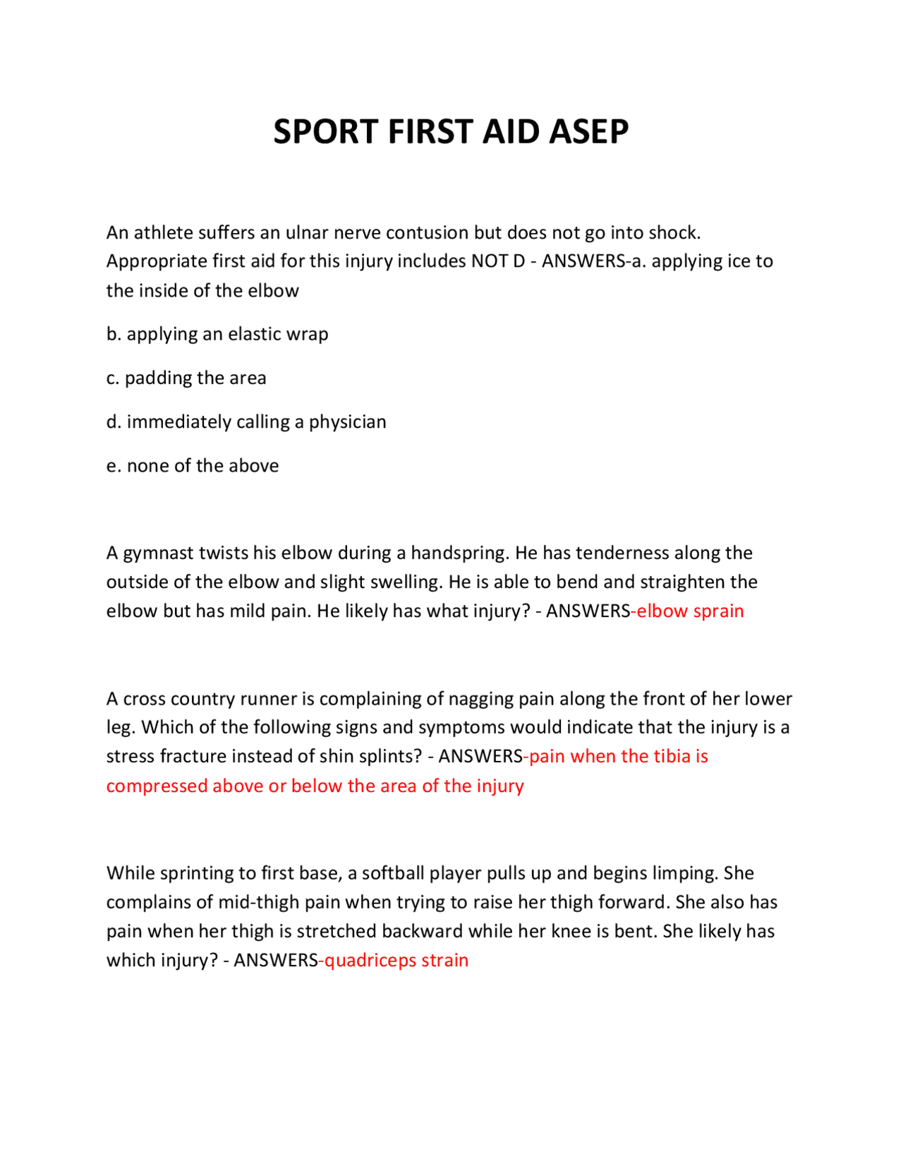 Sports First Aid: A Comprehensive Guide to Common Injuries and ...