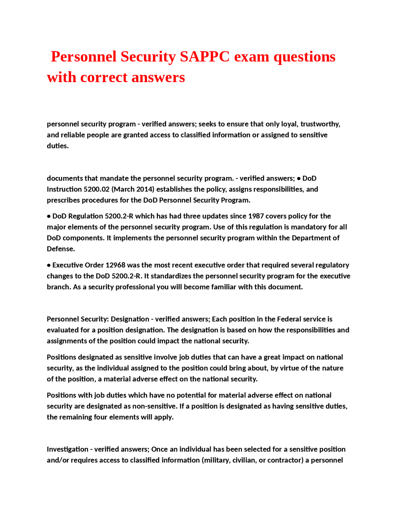 Personnel Security Program: A Comprehensive Guide to DoD Regulations ...