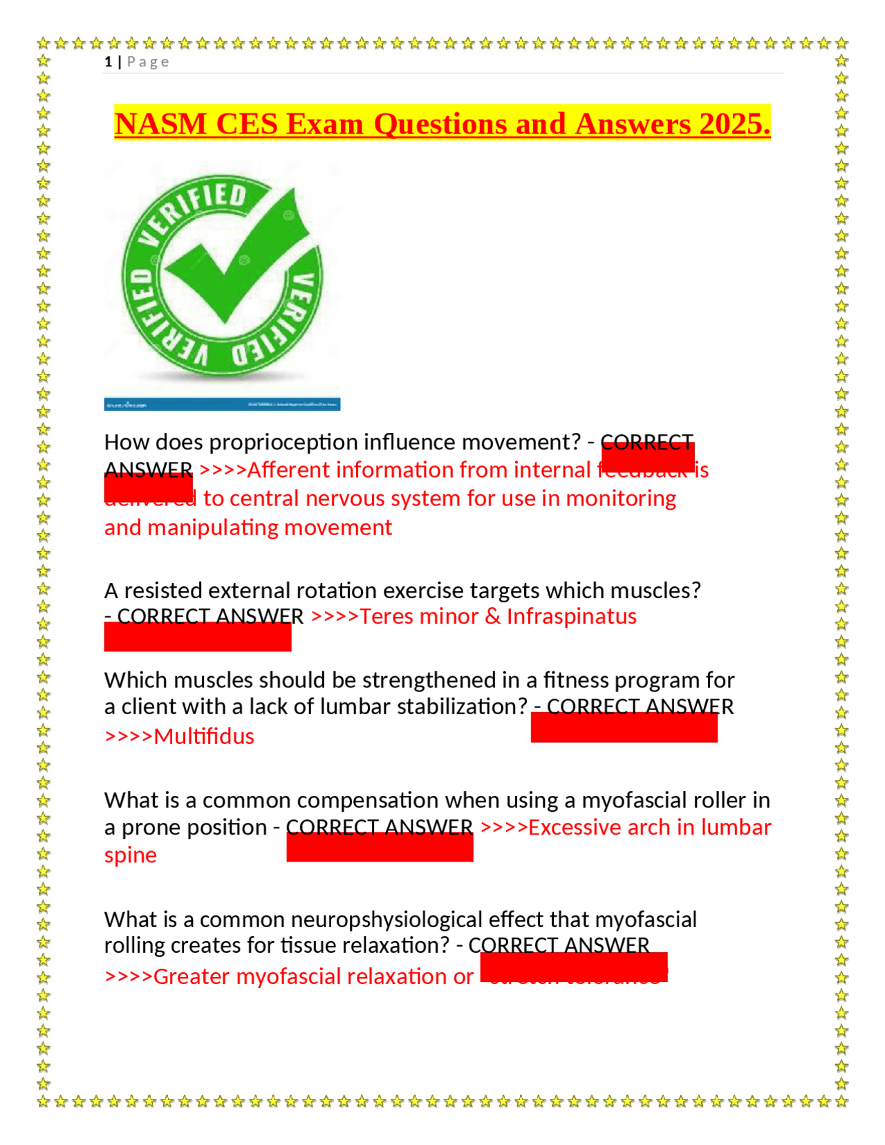 NASM CES Exam Questions and Answers 2025: A Comprehensive Guide to ...