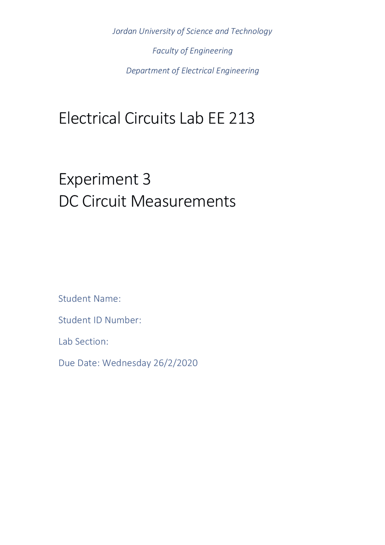 experiment 3 of circuits lab | Lab Reports Electrical Engineering | Docsity