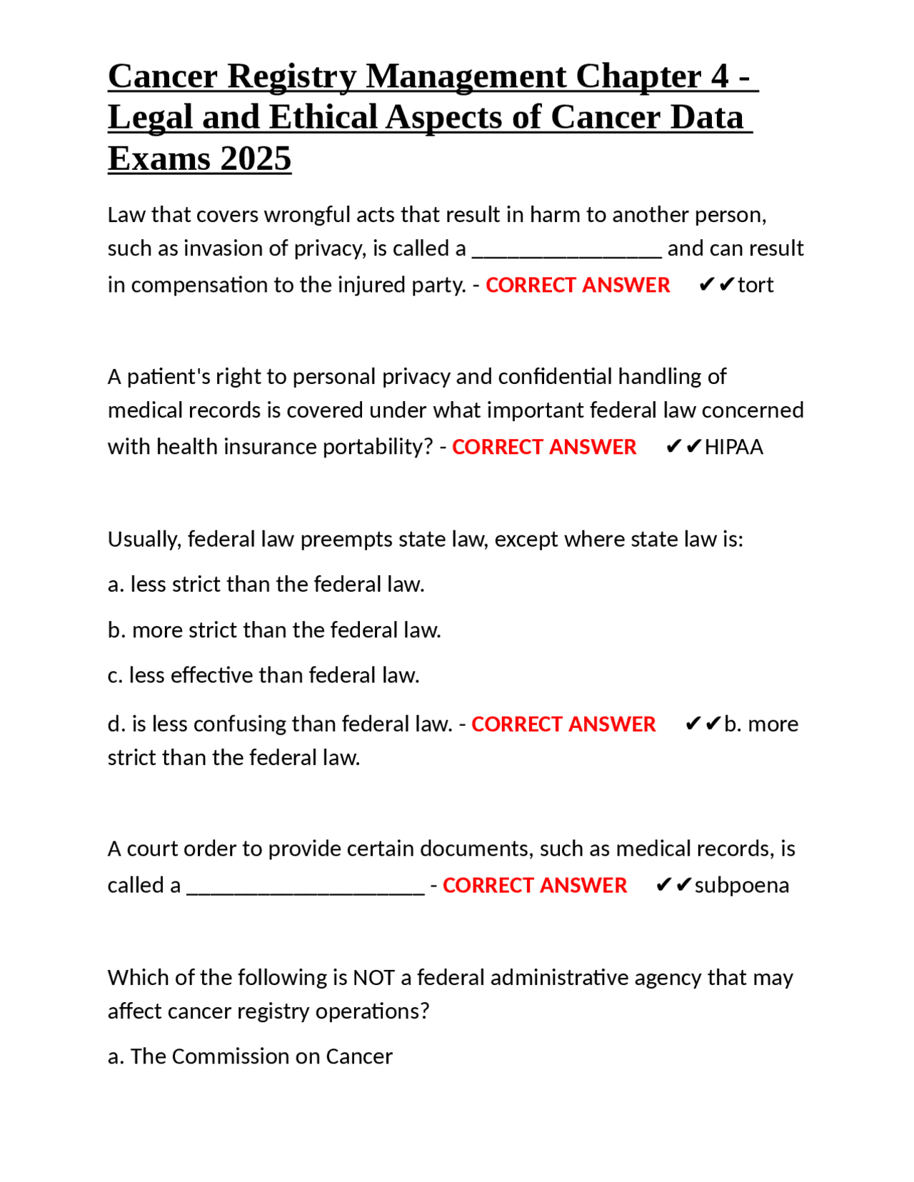 Cancer Registry Management Chapter 4 - Legal and Ethical Aspects of ...