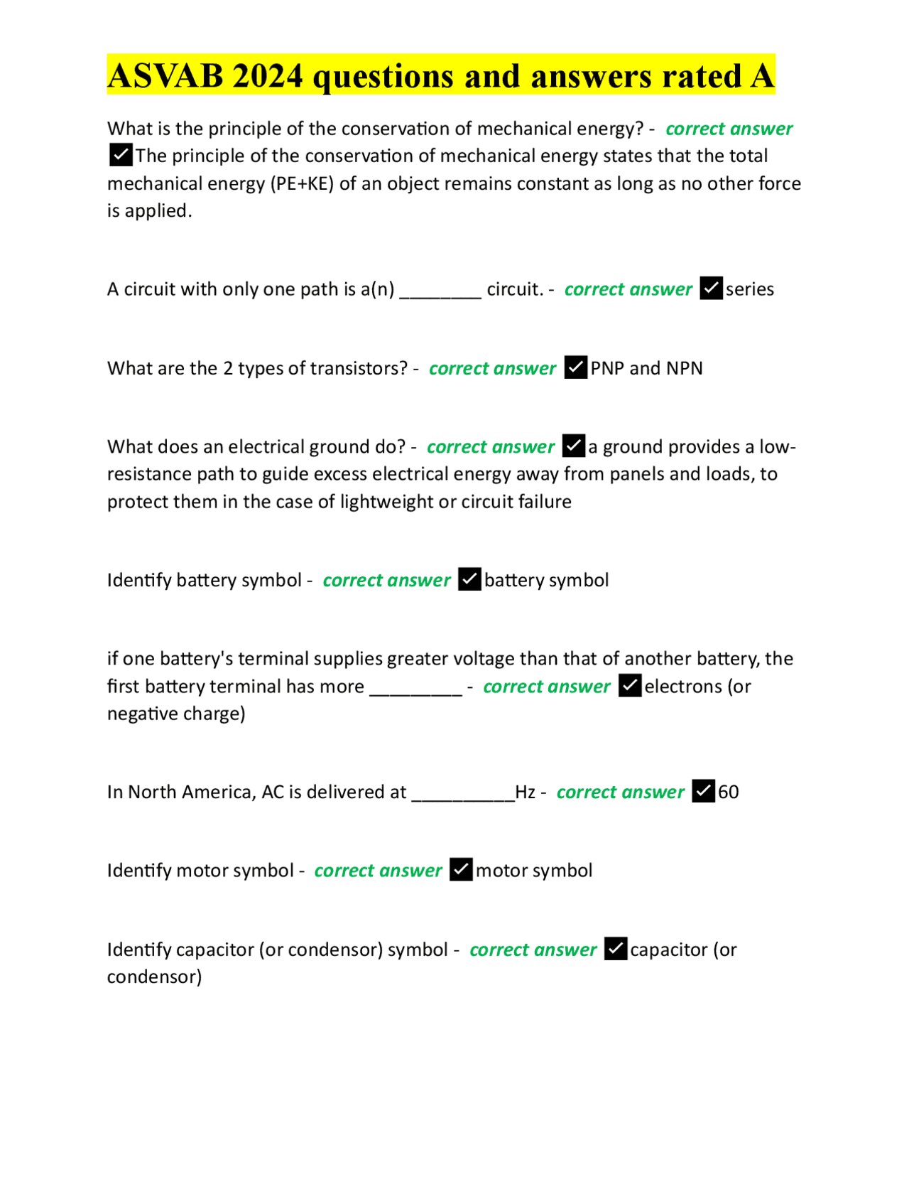 ASVAB 2024 Questions and Answers: A Comprehensive Guide to Success ...