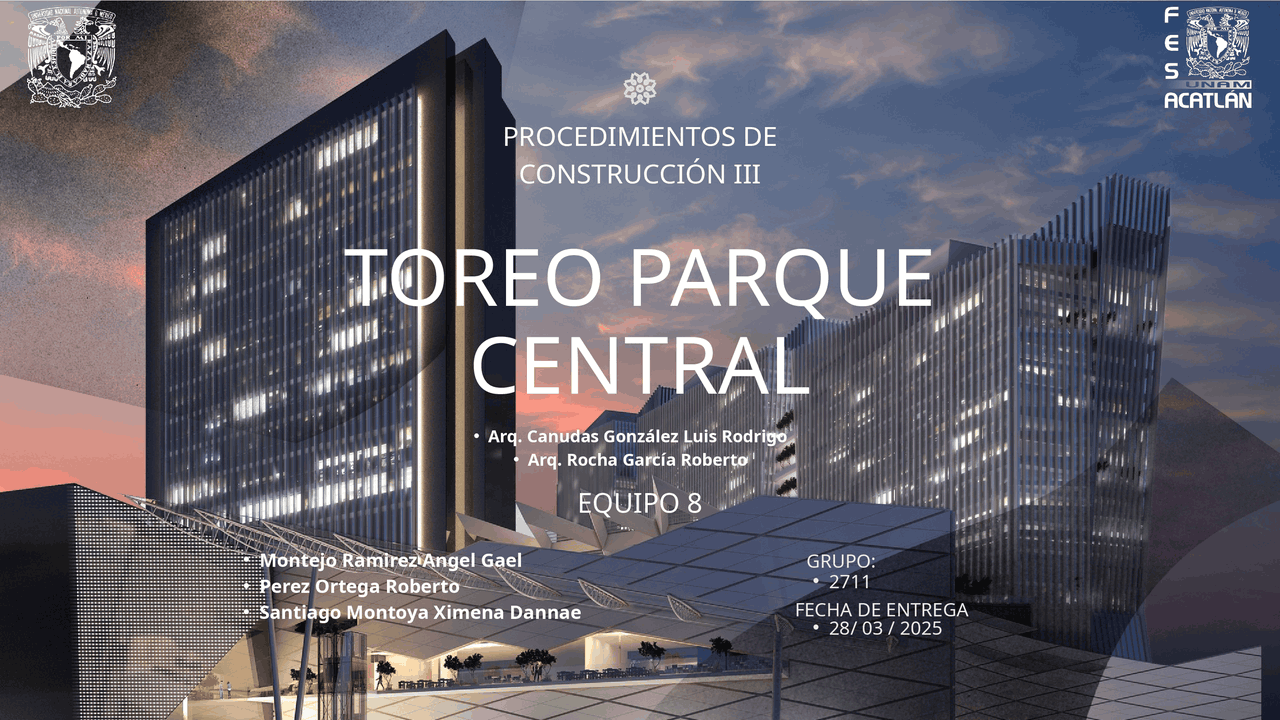 Parque Toreo Present | Slides History | Docsity