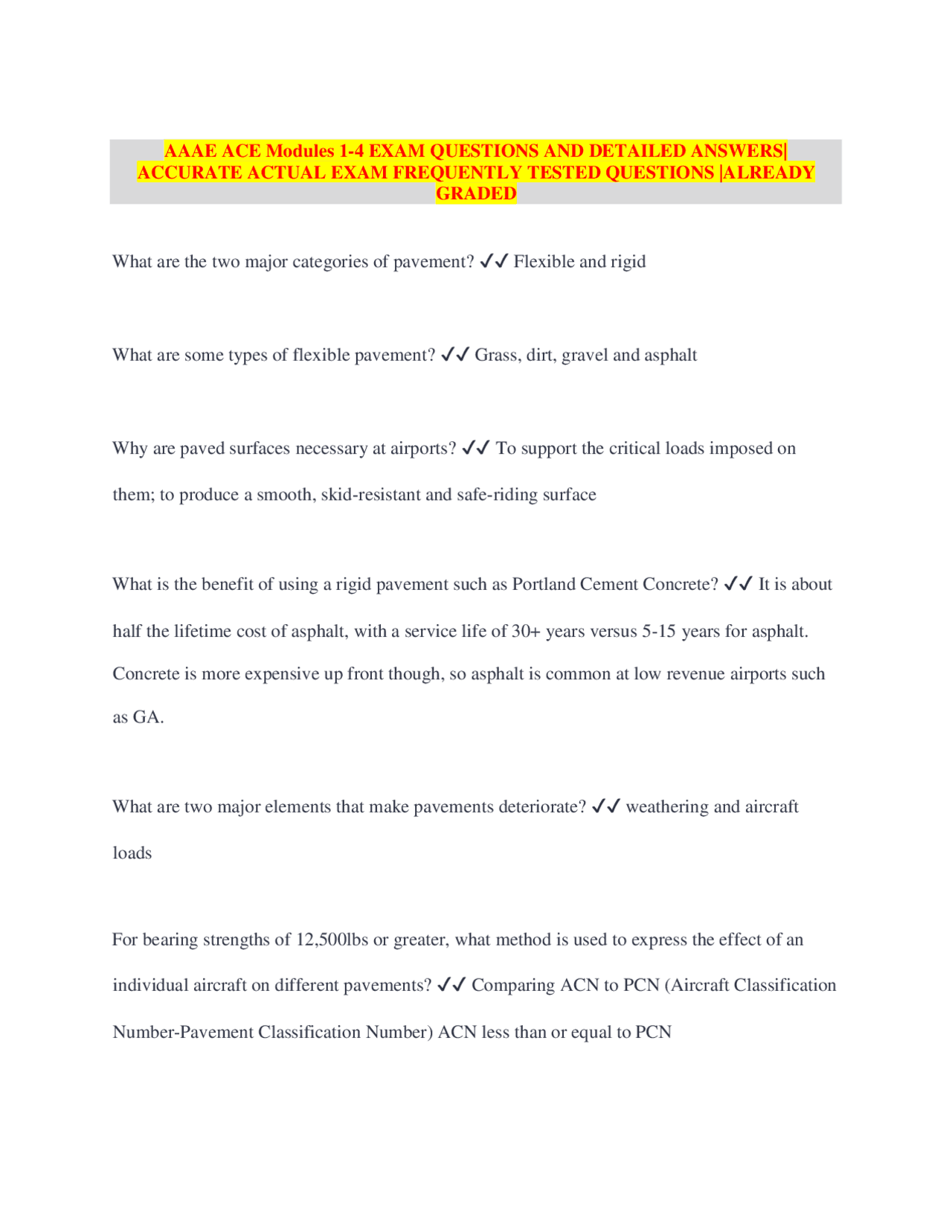 AAAE ACE Modules 1-4 EXAM QUESTIONS AND DETAILED ANSWERS ACCURATE ...