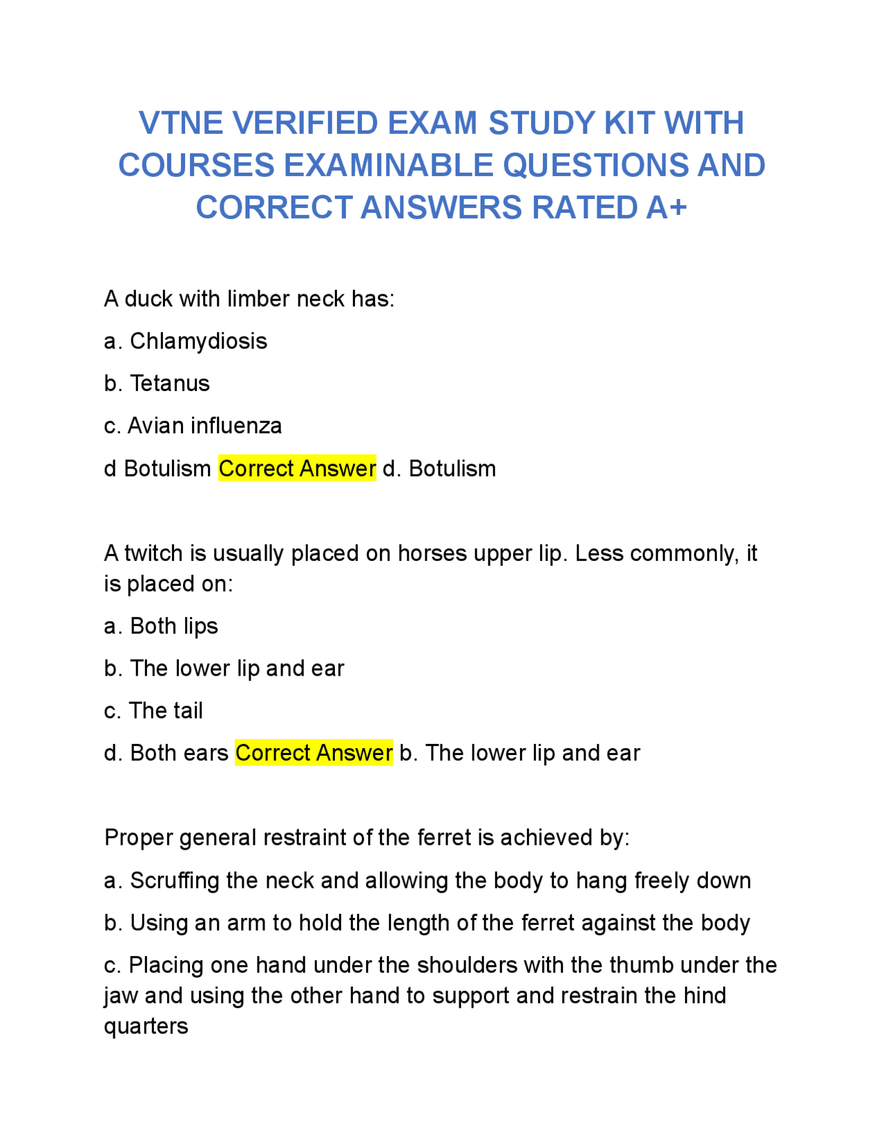 VTNE Exam Study Kit: Veterinary Technician Exam Preparation | Exams ...