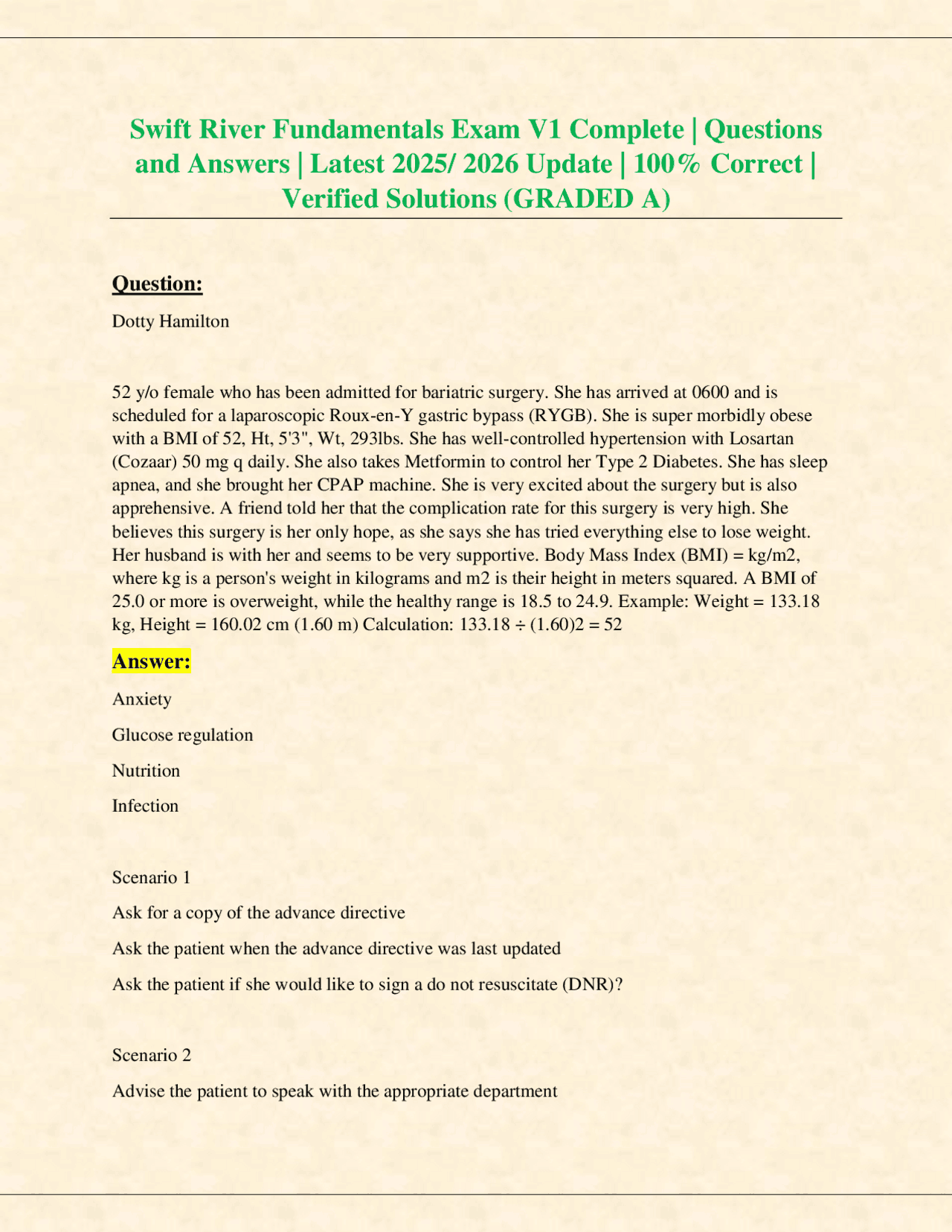 Swift River Fundamentals Exam V1 Complete | Questions and Answers ...