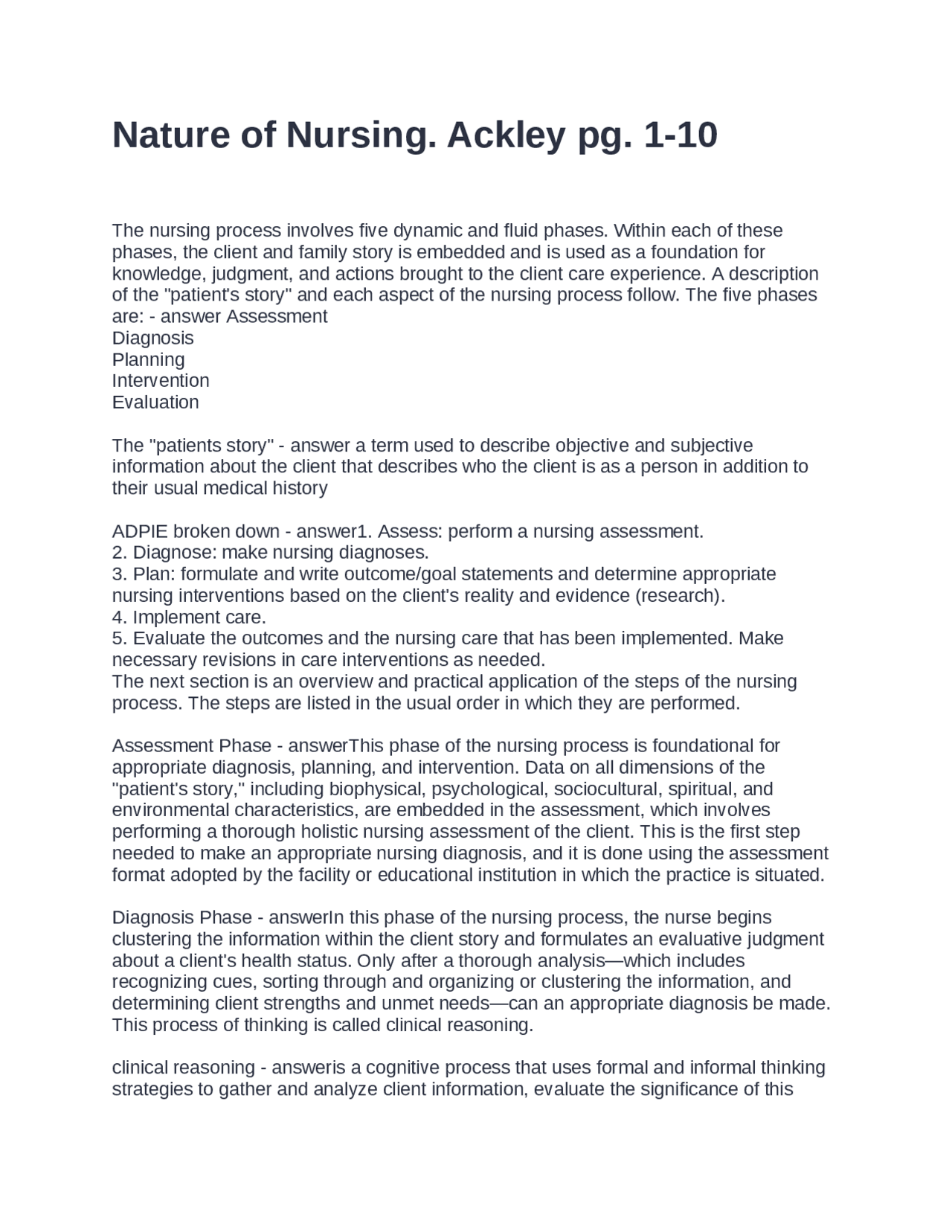The Nursing Process: A Comprehensive Guide for Students | Exams ...