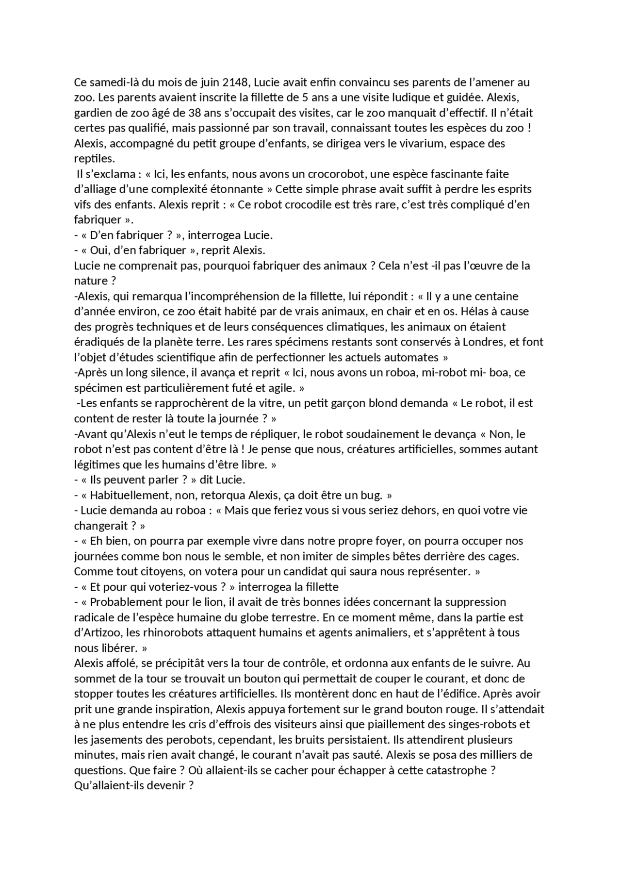 artizoo, devoir de rédaction et d'écriture en français tronc commun ...