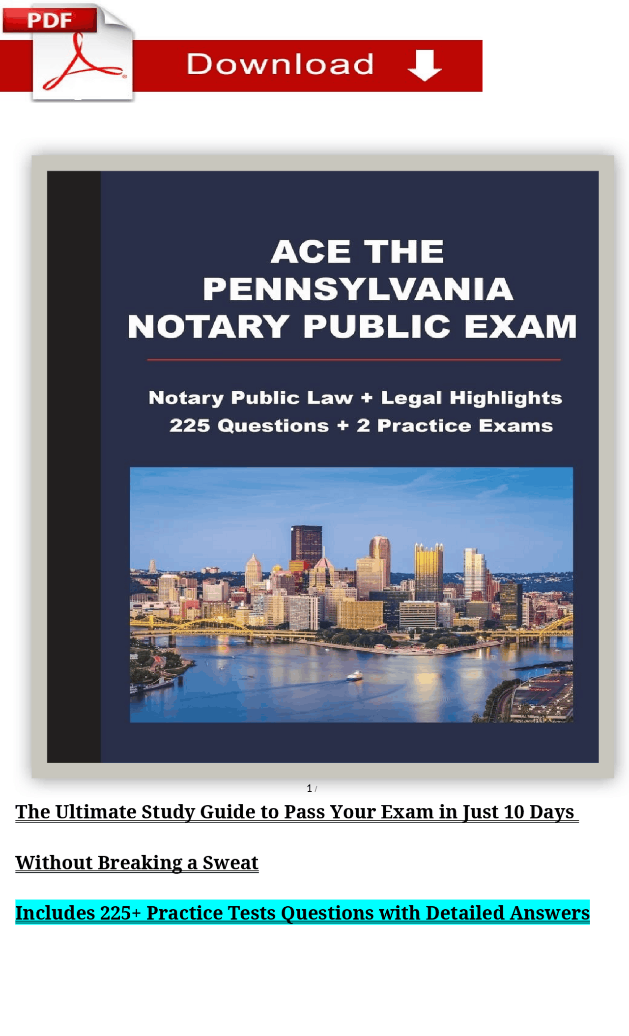 Pennsylvania Notary Public Practice Test 1 tested questions (latest ...