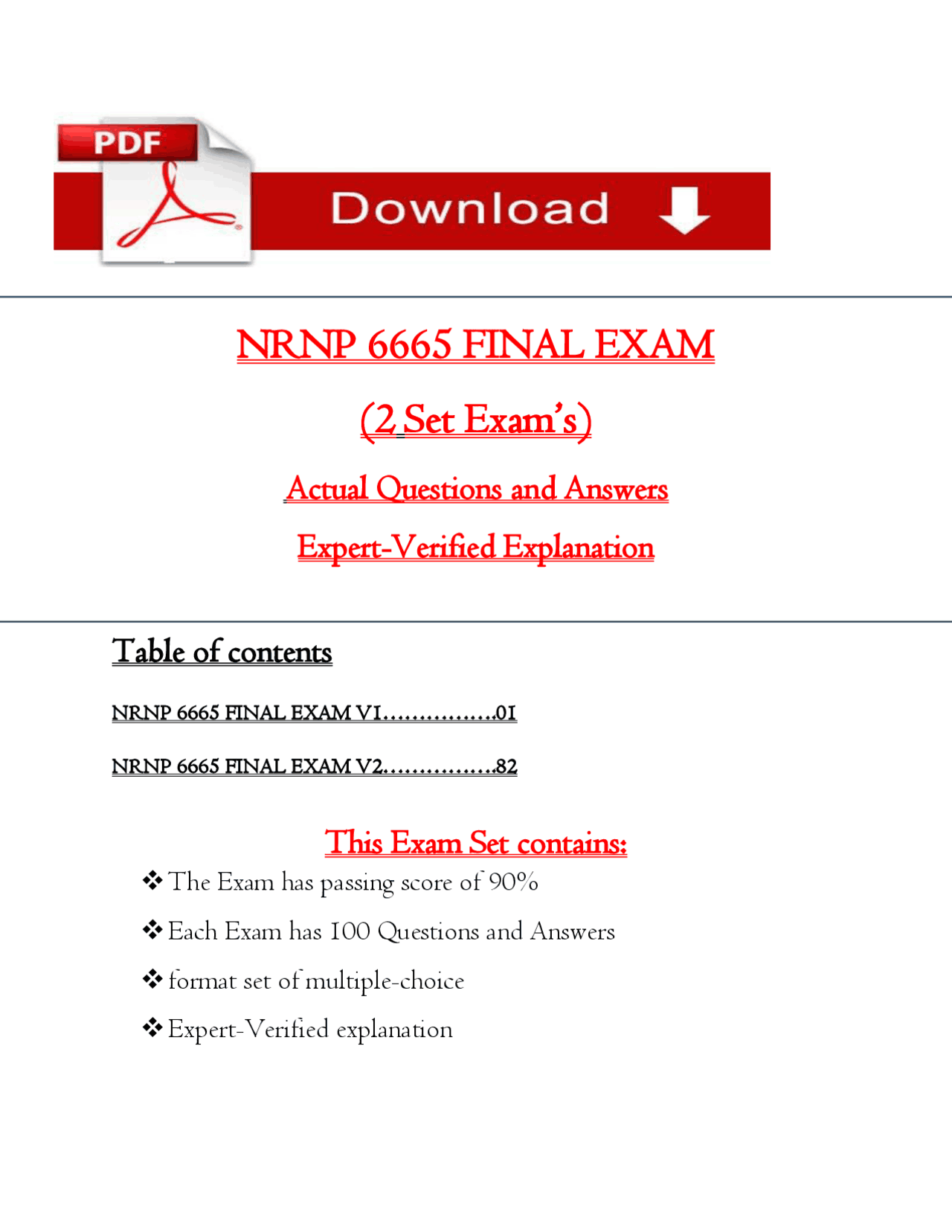 NRNP 6665 Week 6 Midterm Exam (2 set exam's) (2025 / 2026) Most ...