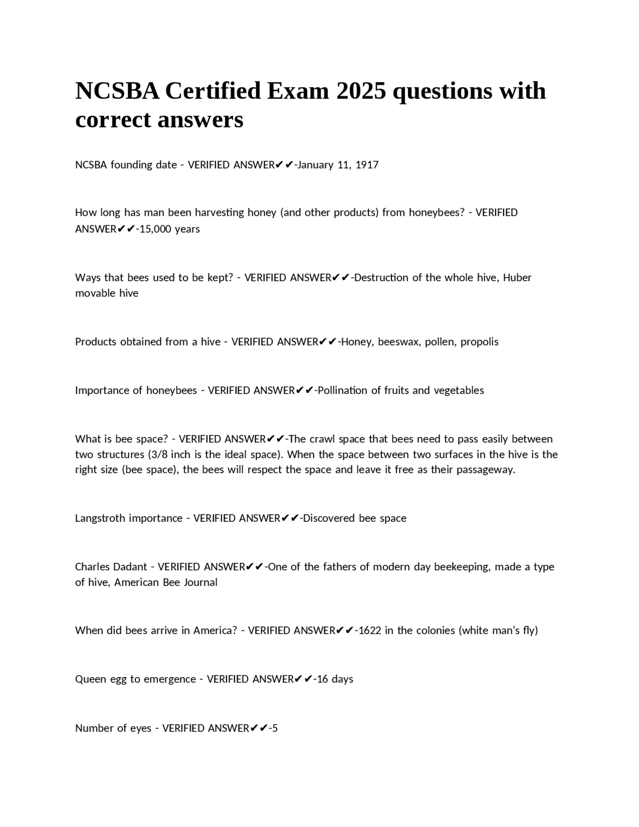 Beekeeping: Questions and Answers for Beginners | Exams Nursing | Docsity