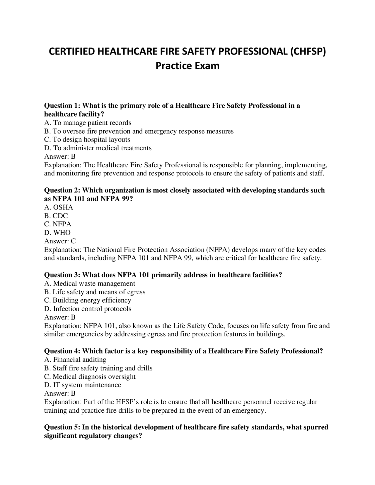 Fire Safety Professional Exam Answers Allied Universal - Verified ...