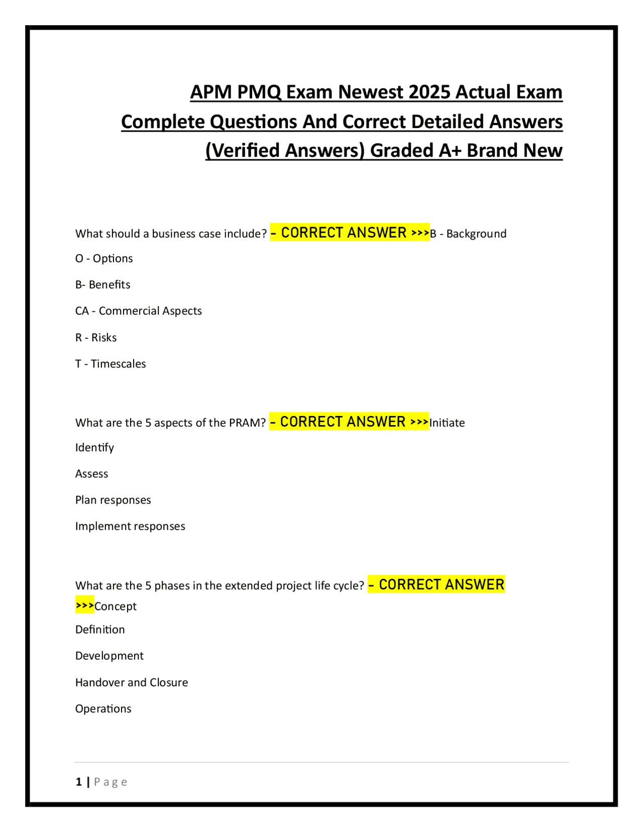 APM PMQ Exam Questions and Answers: A Comprehensive Guide to Project ...