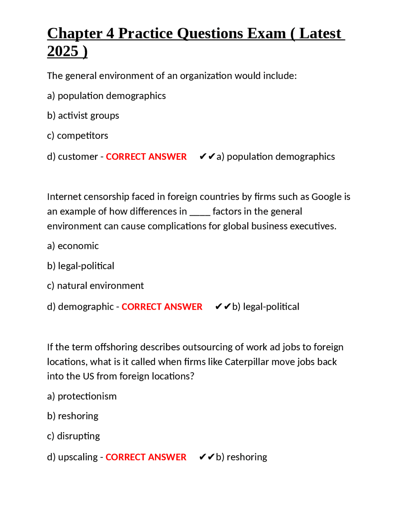 Chapter 4 Practice Questions Exam ( Latest 2025 ) | Exams Nursing | Docsity