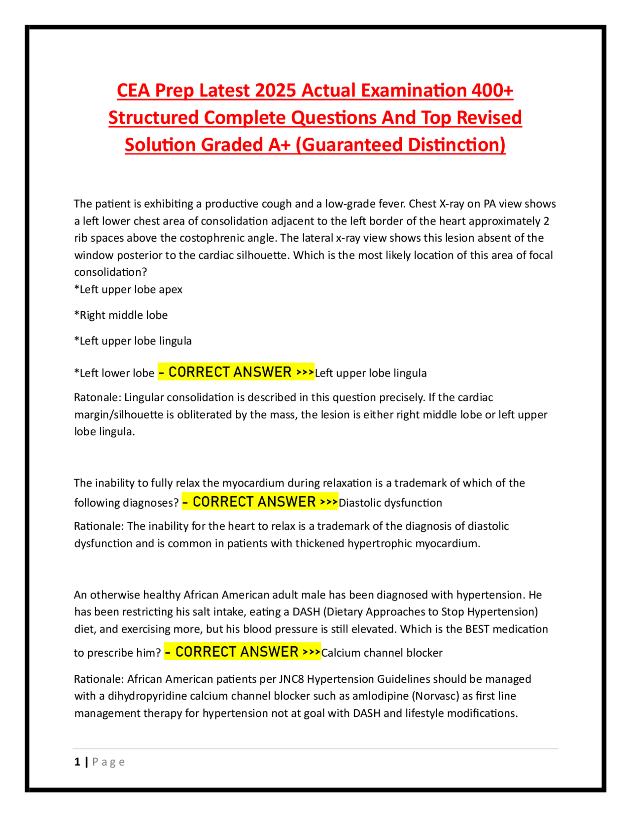 Medical Case Studies: Multiple Choice Questions and Answers for Medical ...