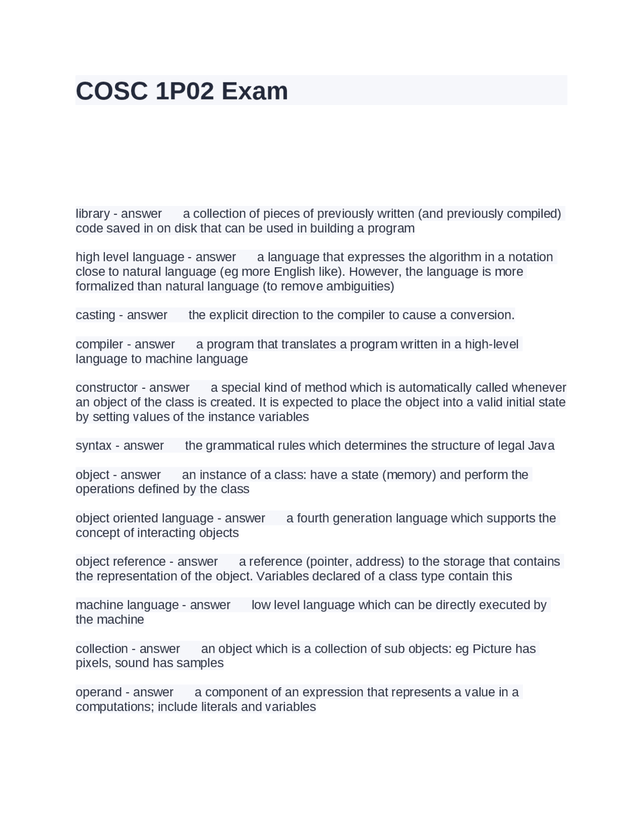 Glossary of Key Computer Science Terms: Definitions and Explanations | Exams Advanced Education ...