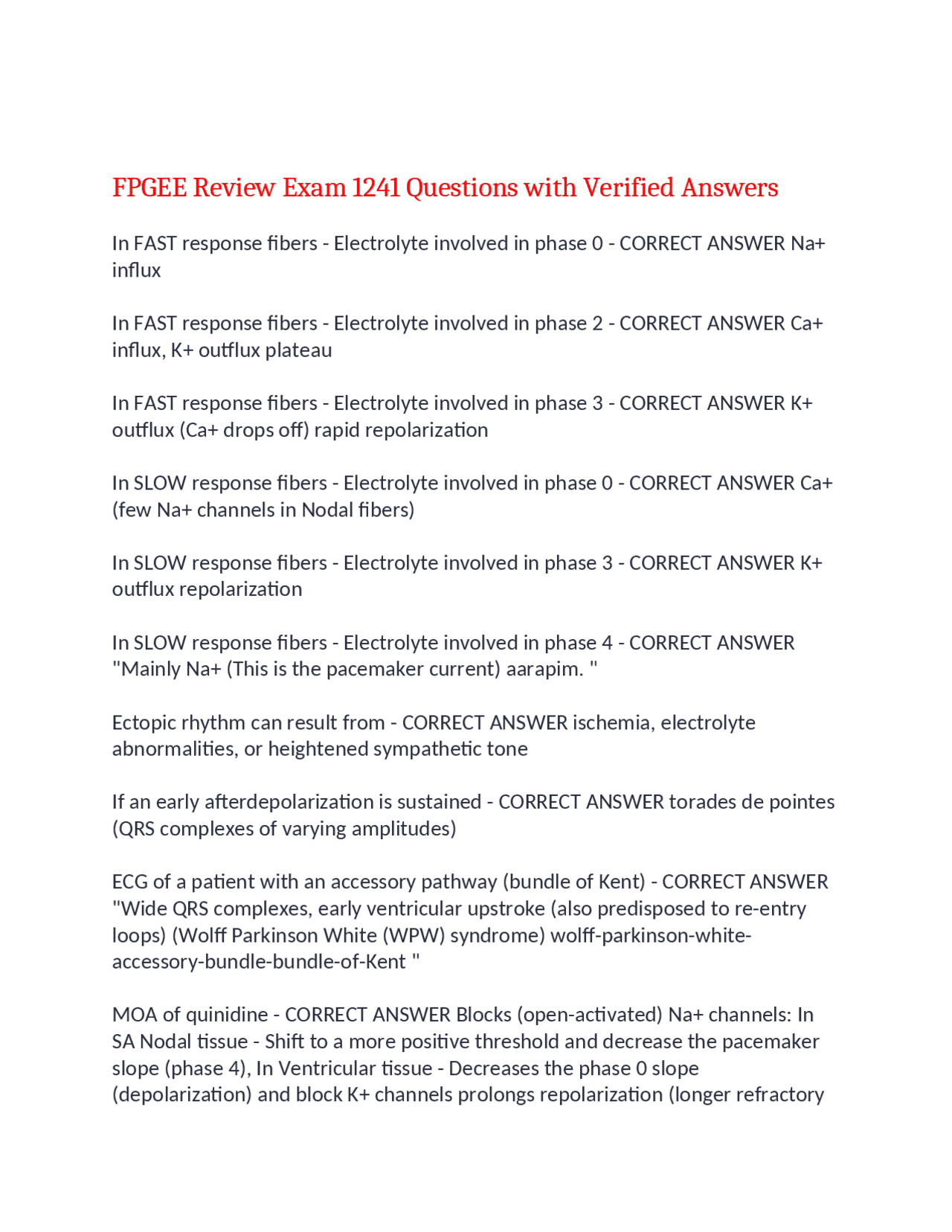 FPGEE Review Exam 1241 Questions with Verified Answers,100% CORRECT ...