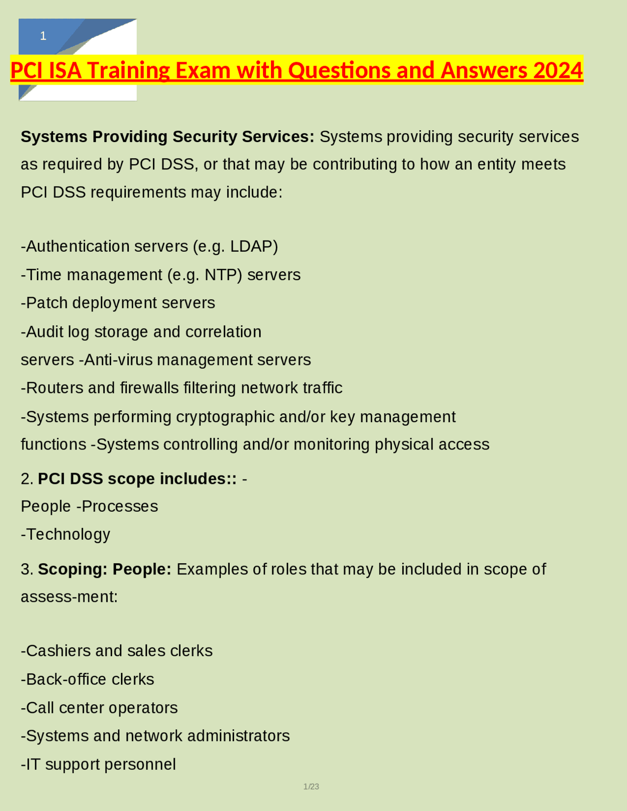PCI DSS Assessment: A Guide to Scoping, Sampling, and Assessment ...