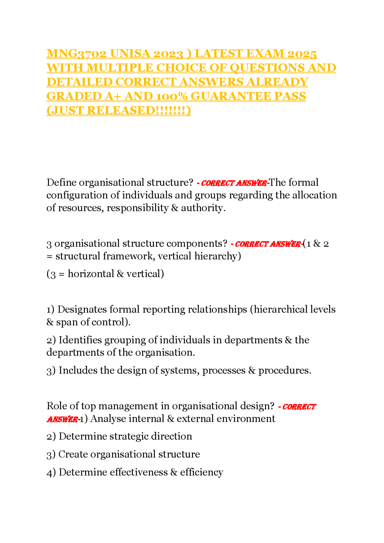 MNG3702 UNISA 2023 ) LATEST EXAM 2025 WITH MULTIPLE CHOICE OF QUESTIONS ...