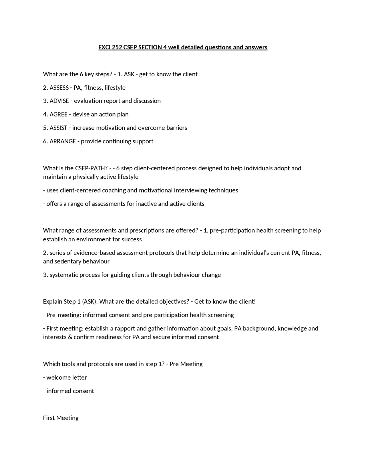 CSEP-PATH: A Comprehensive Guide to Client-Centered Exercise Prescription | Exams Advanced ...