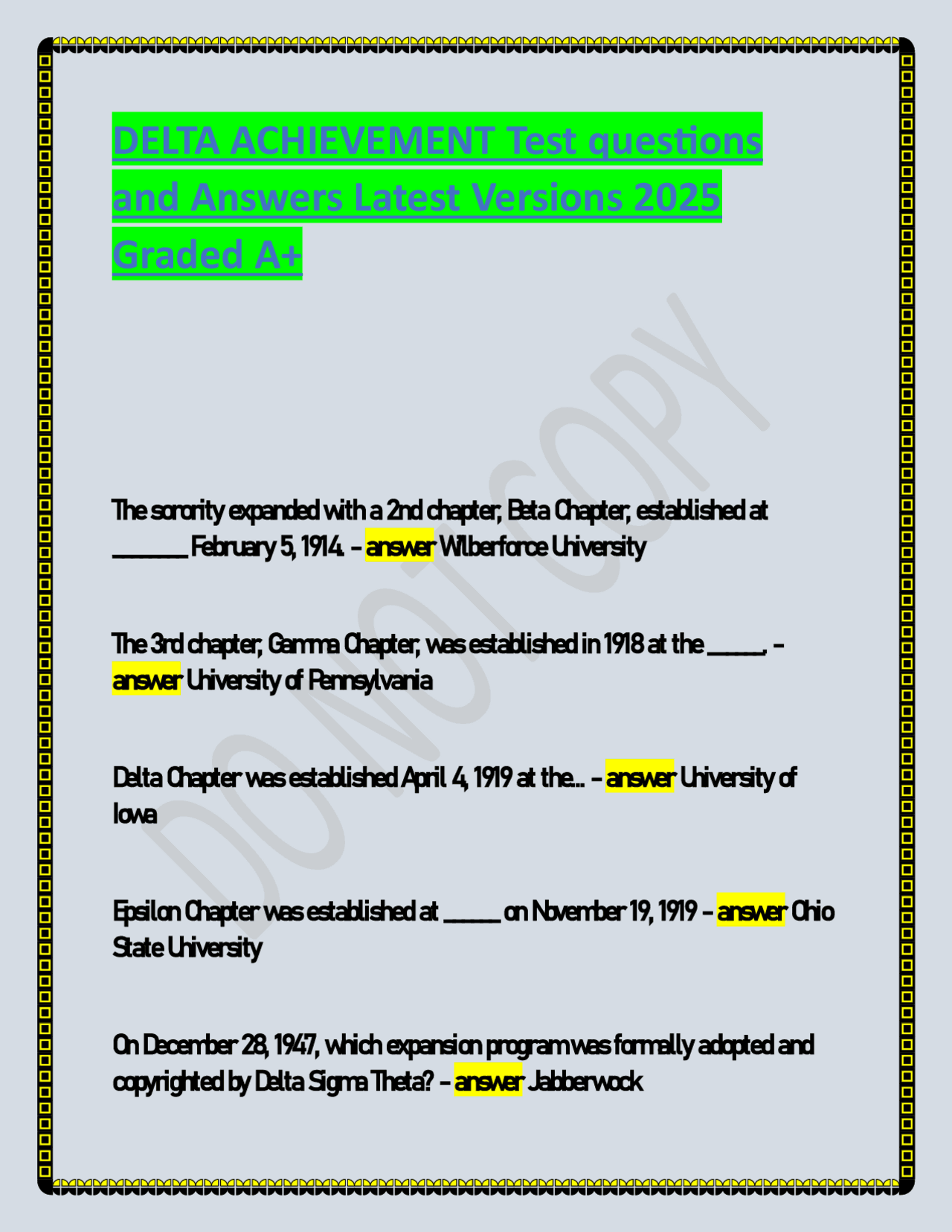 Delta Sigma Theta Sorority: History, Programs, and Impact | Exams ...