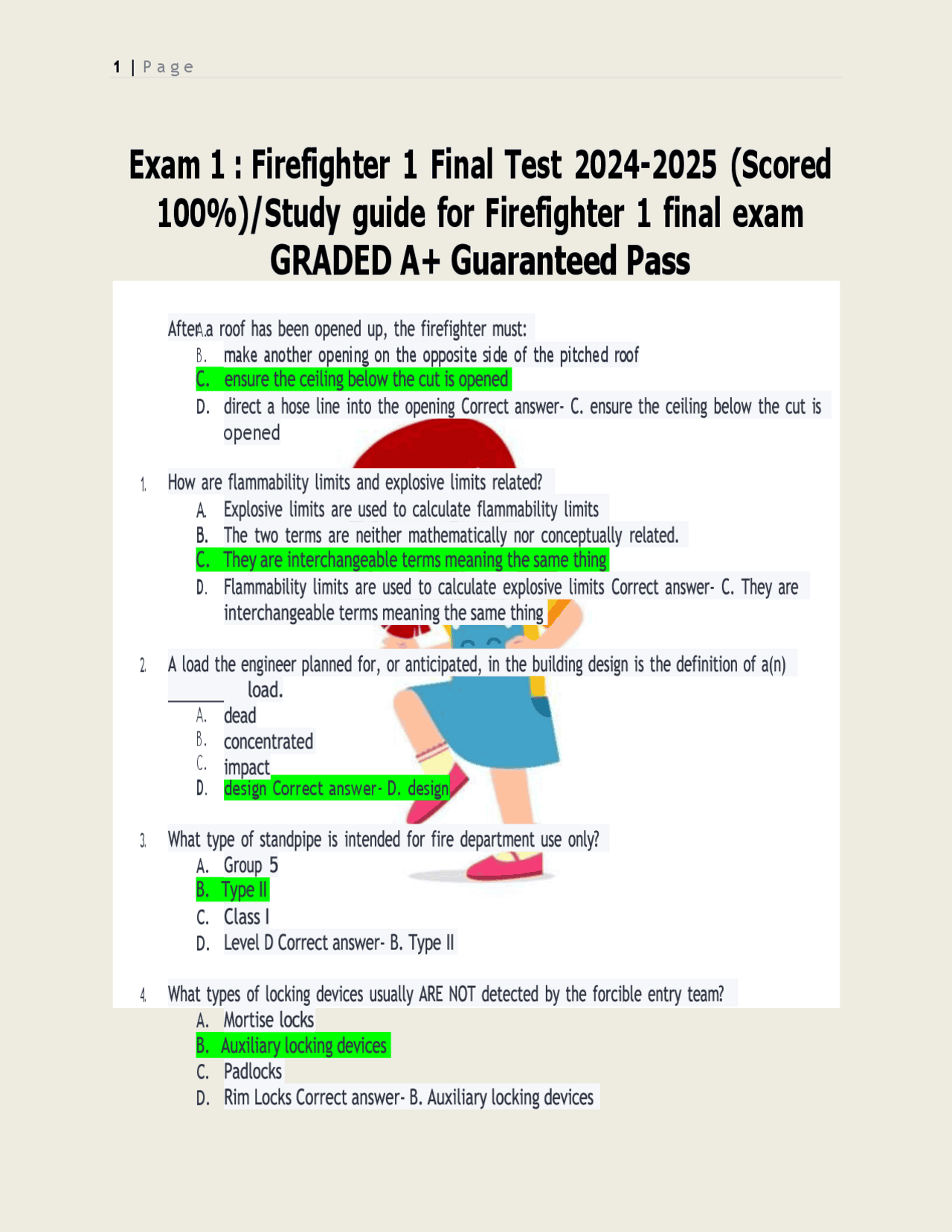 Firefighter 1 Final Exam Comprehensive Study Guide And Practice