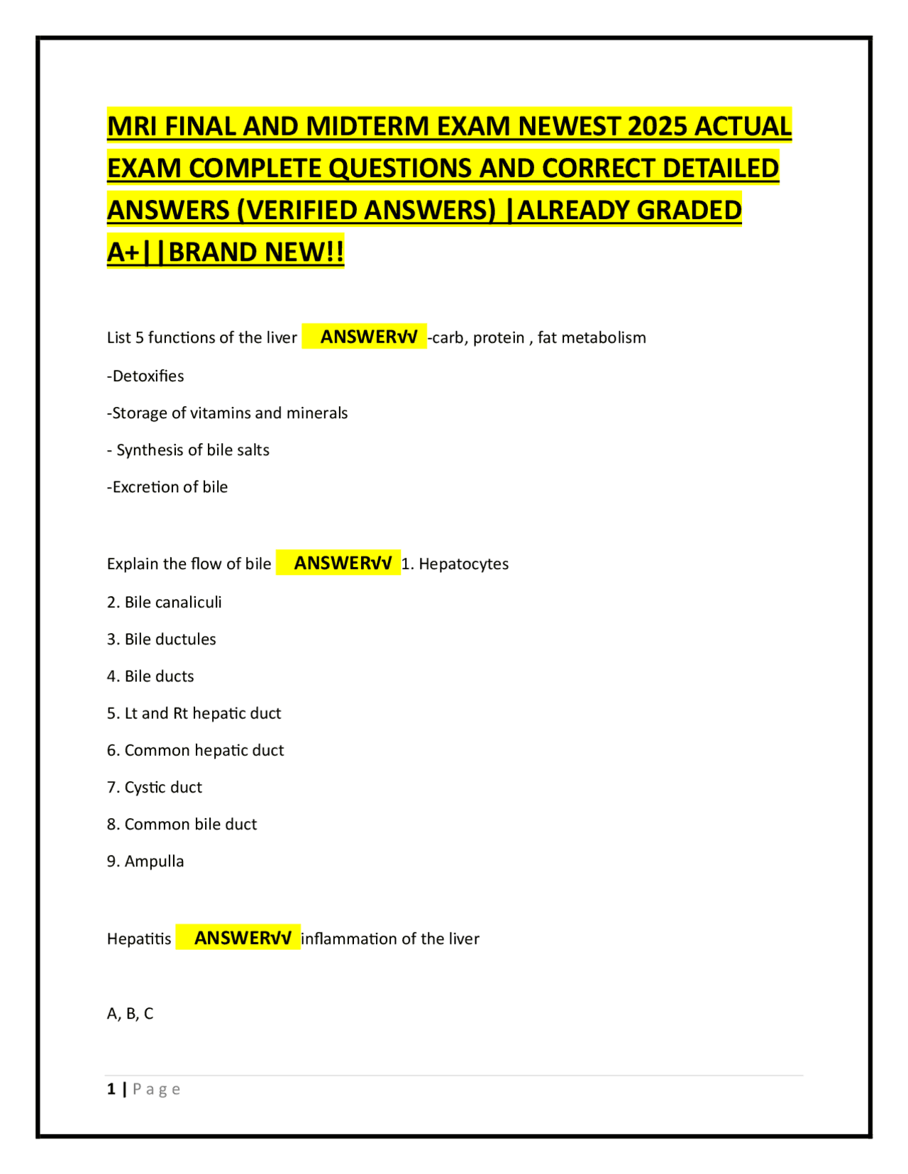 MRI Interpretation Exercises: A Comprehensive Guide to Diagnosing Organ ...