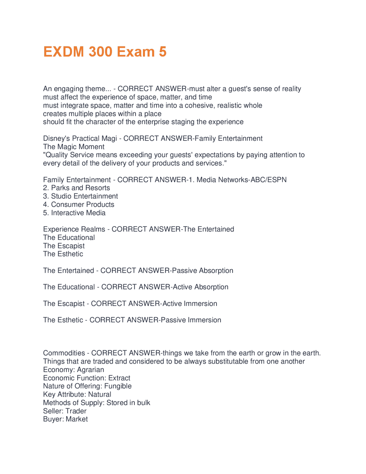 EXDM 300 Exam 5 2026 Exam Questions And Answers Already Graded A+ ...