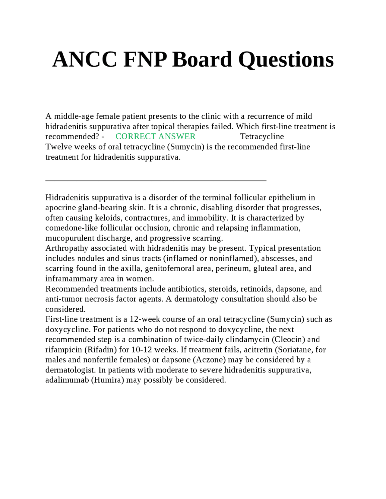 ANCC FNP Board Questions WITH CORRECT ANSWERS 2025 | Exams Nursing ...