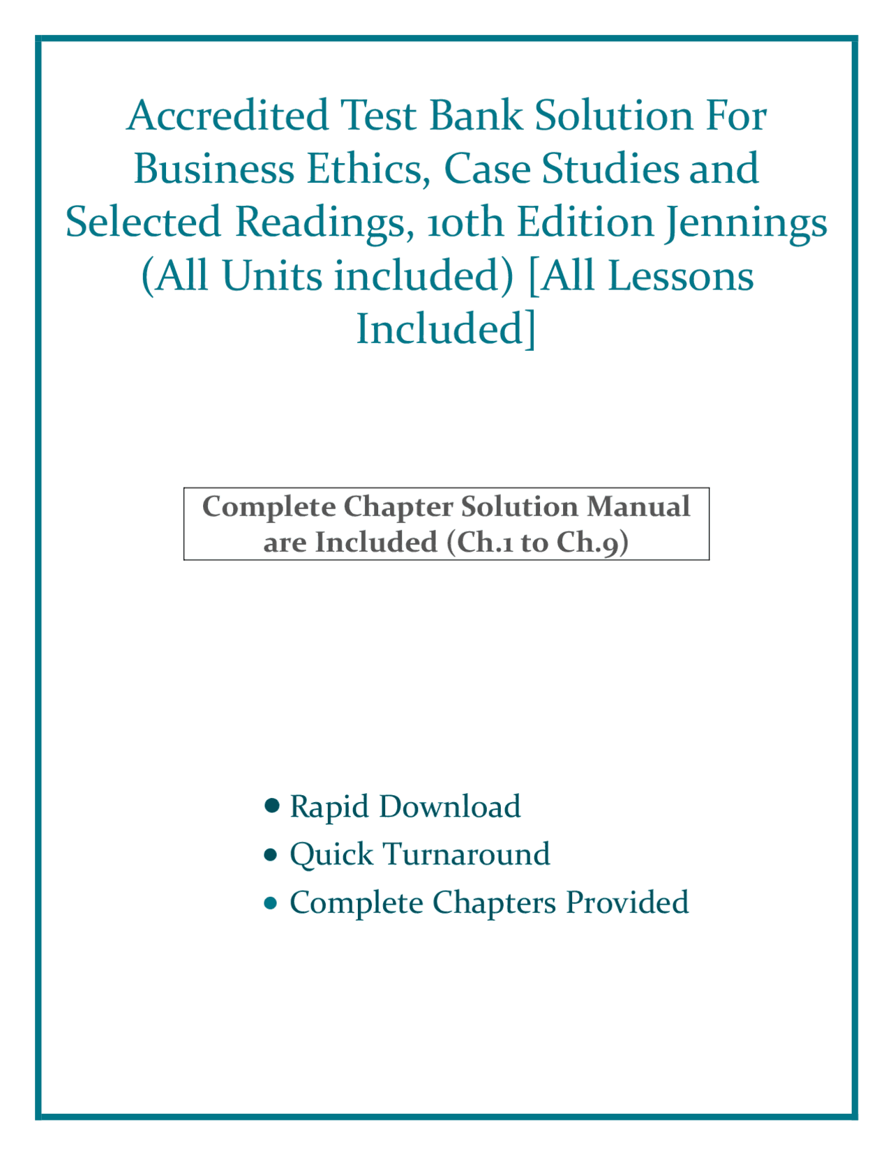 Business Ethics, Case Studies and Selected Readings, 10th Edition ...