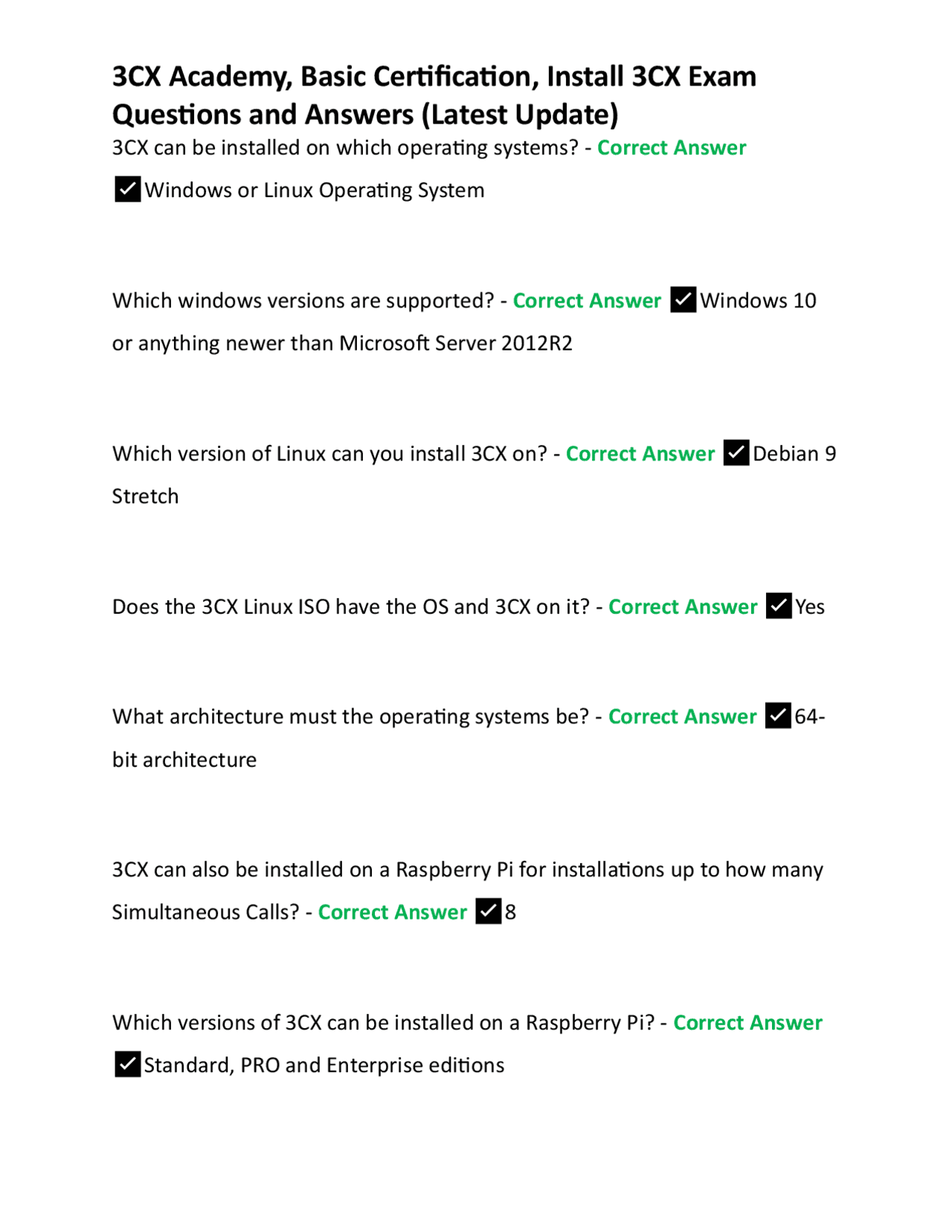 3CX Installation Exam Questions and Answers: A Comprehensive Guide ...