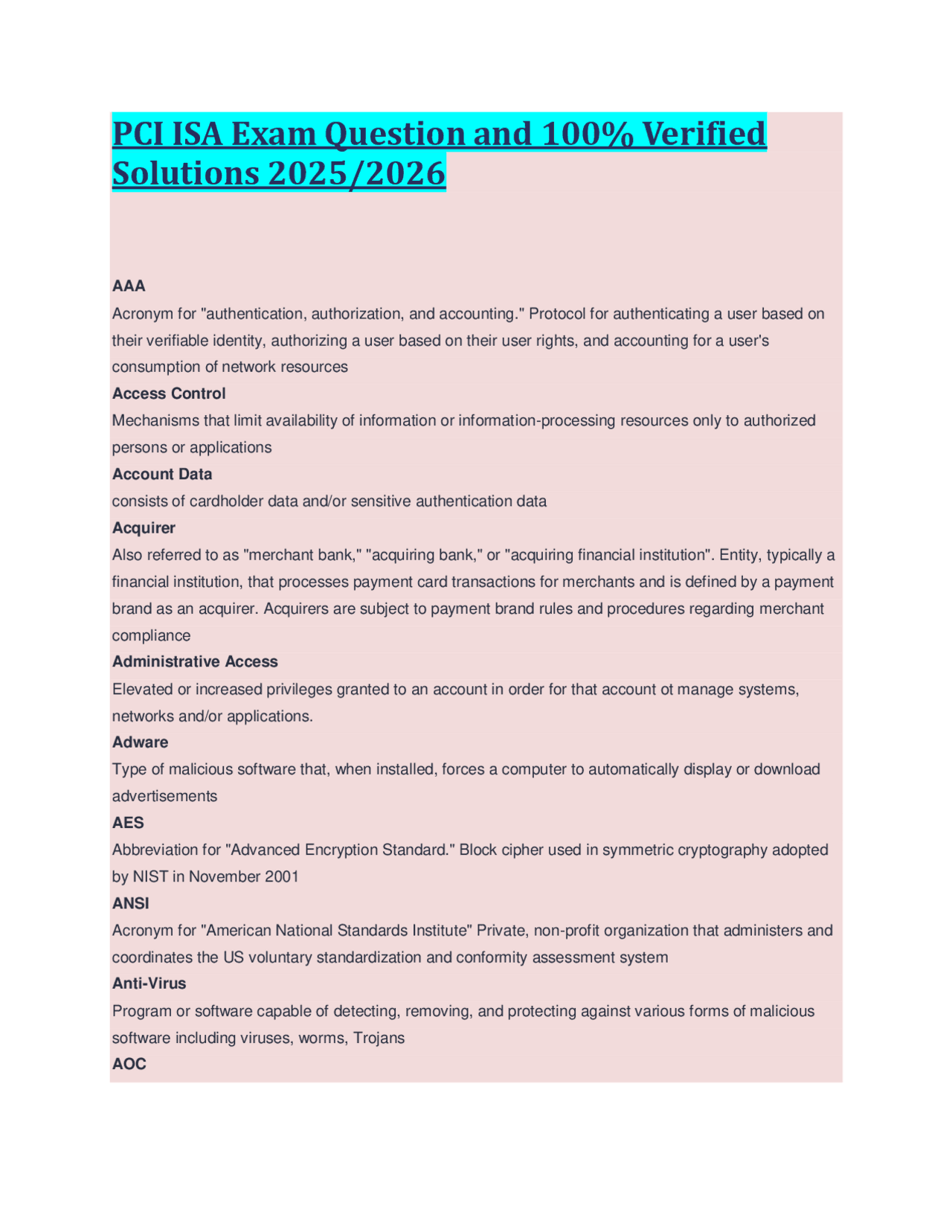 PCI DSS Glossary and Acronyms: A Comprehensive Guide for Cybersecurity ...