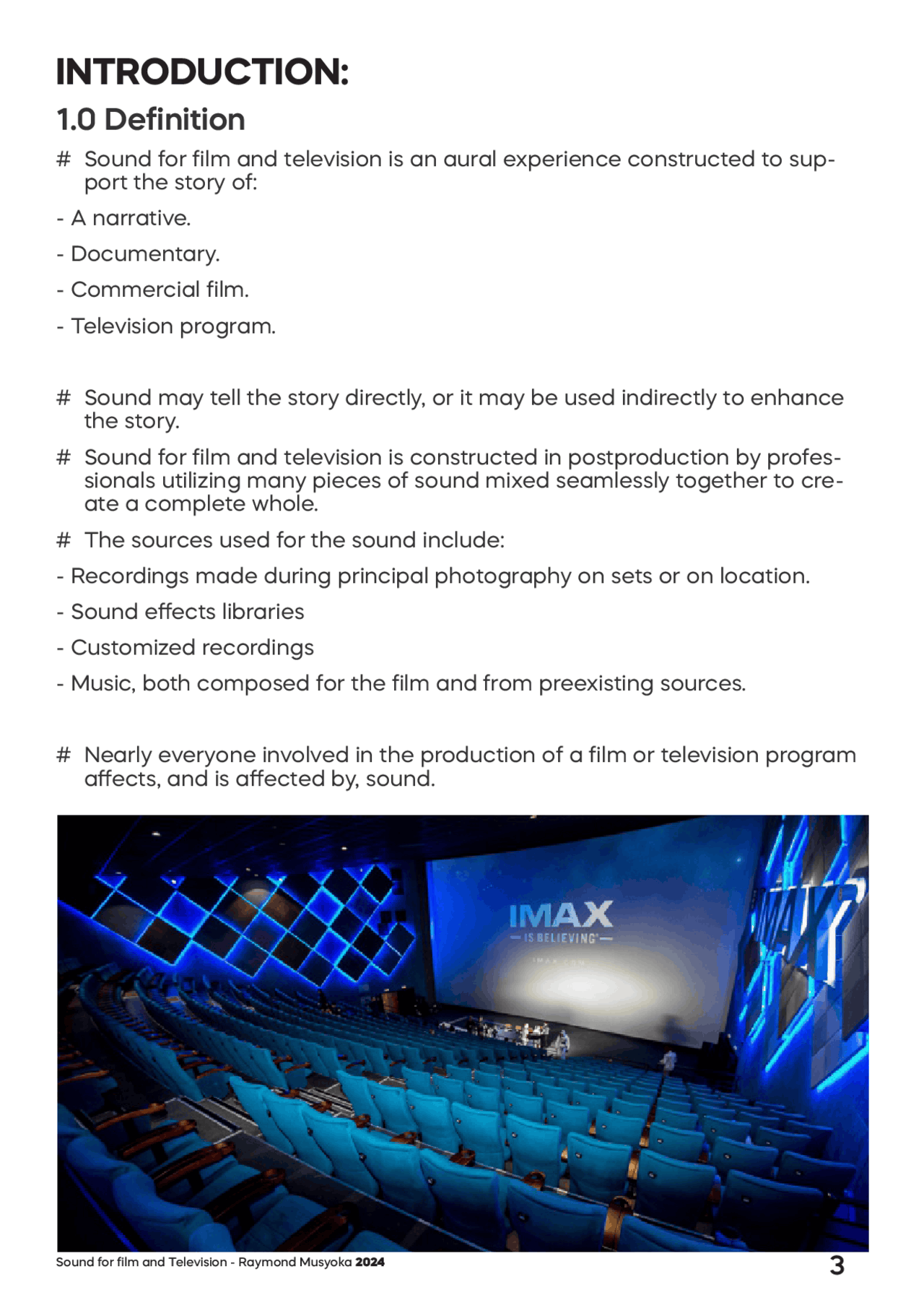 Sound for Film and Television – A Complete Guide ( 2024) | Study notes ...