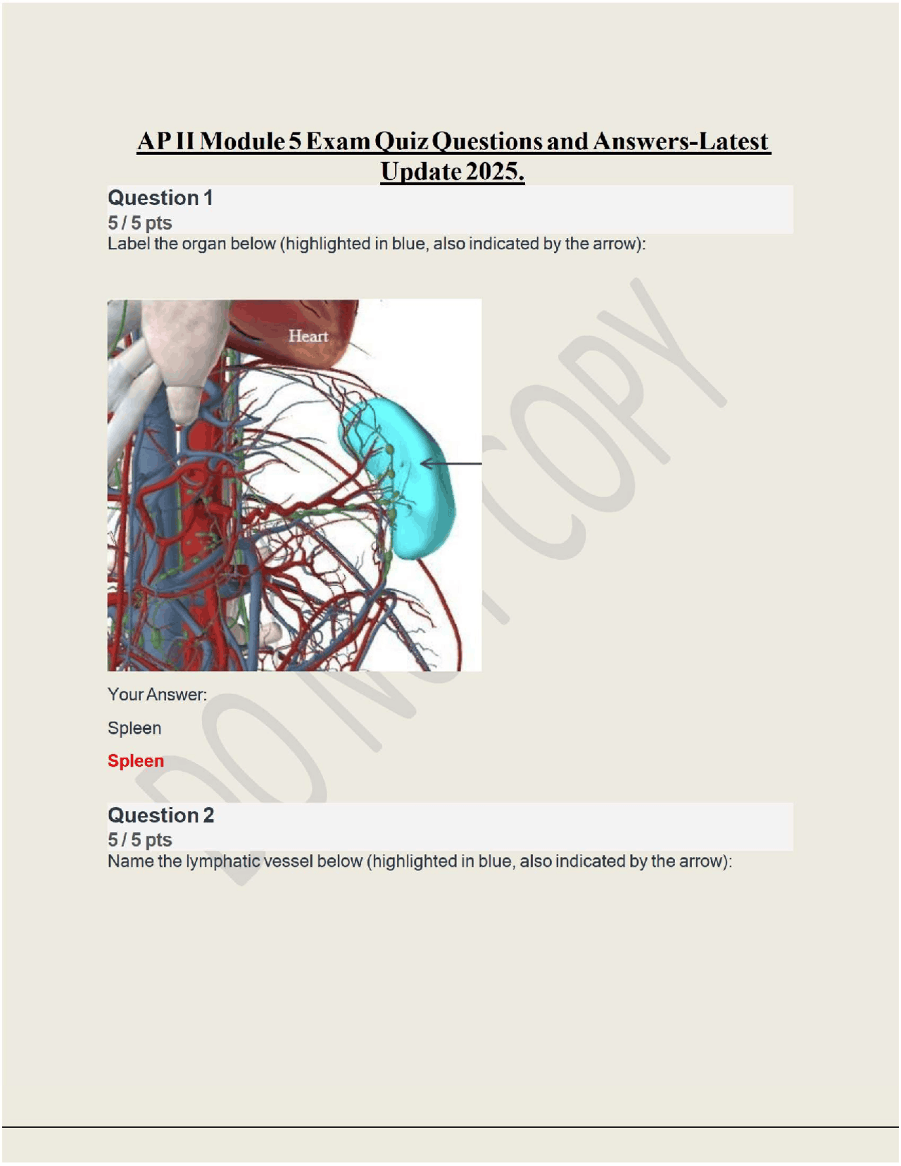 AP II Module 5 Exam Quiz Questions and Answers-Latest Update 2025 ...
