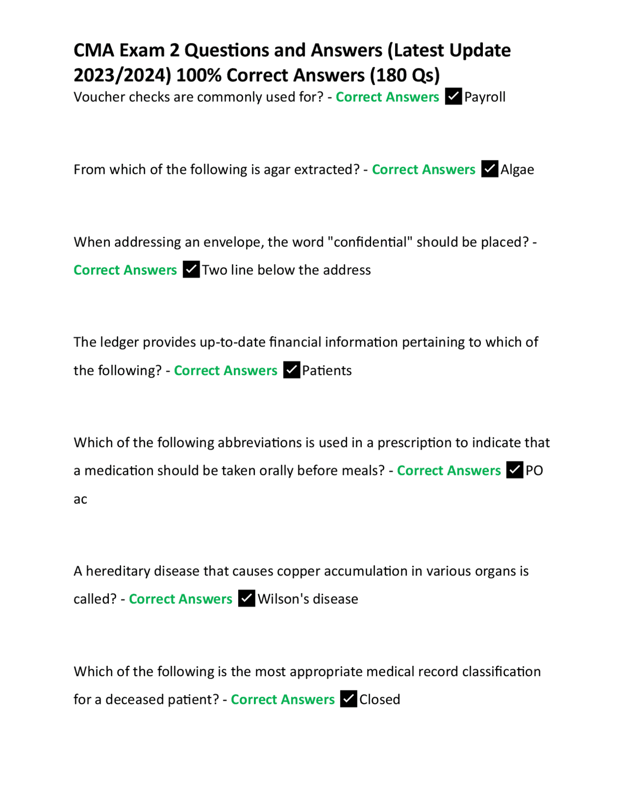 CMA Exam Questions and Answers: A Comprehensive Review | Exams Nursing ...