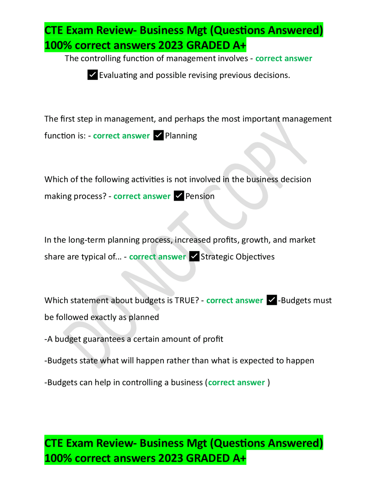 Business Management Multiple Choice Questions and Answers | Exams ...