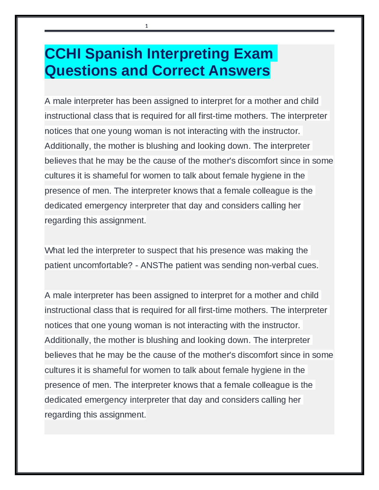 Spanish Interpreting Exam Guide for Medical Interpreters | Exams ...