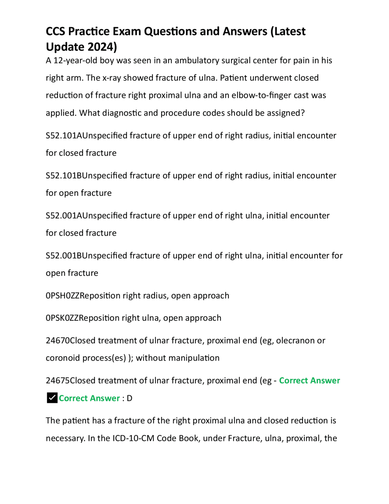 Medical Coding Practice Exam Questions and Answers | Exams Nursing ...