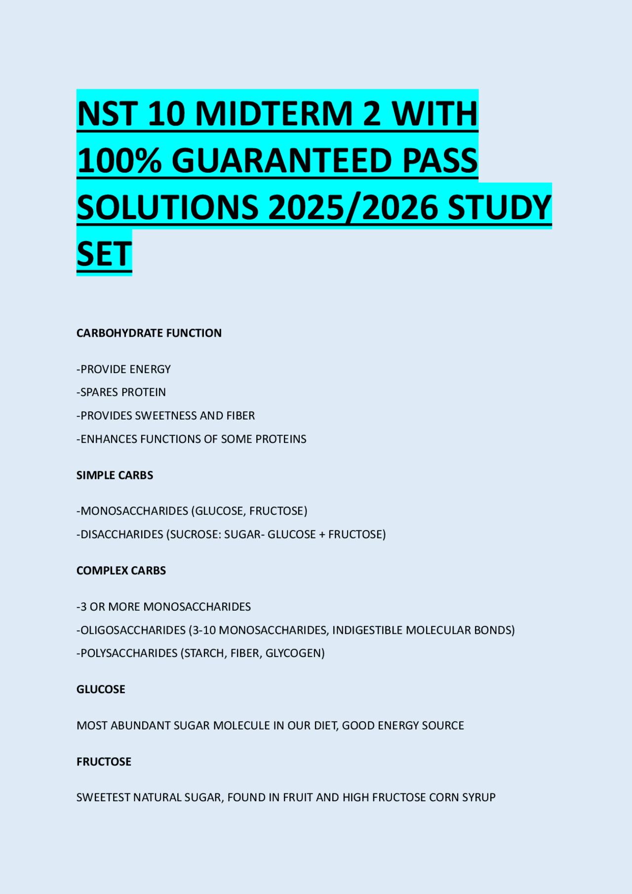 NST 10 MIDTERM 2 WITH 100% GUARANTEED PASS SOLUTIONS 2025/2026 STUDY ...