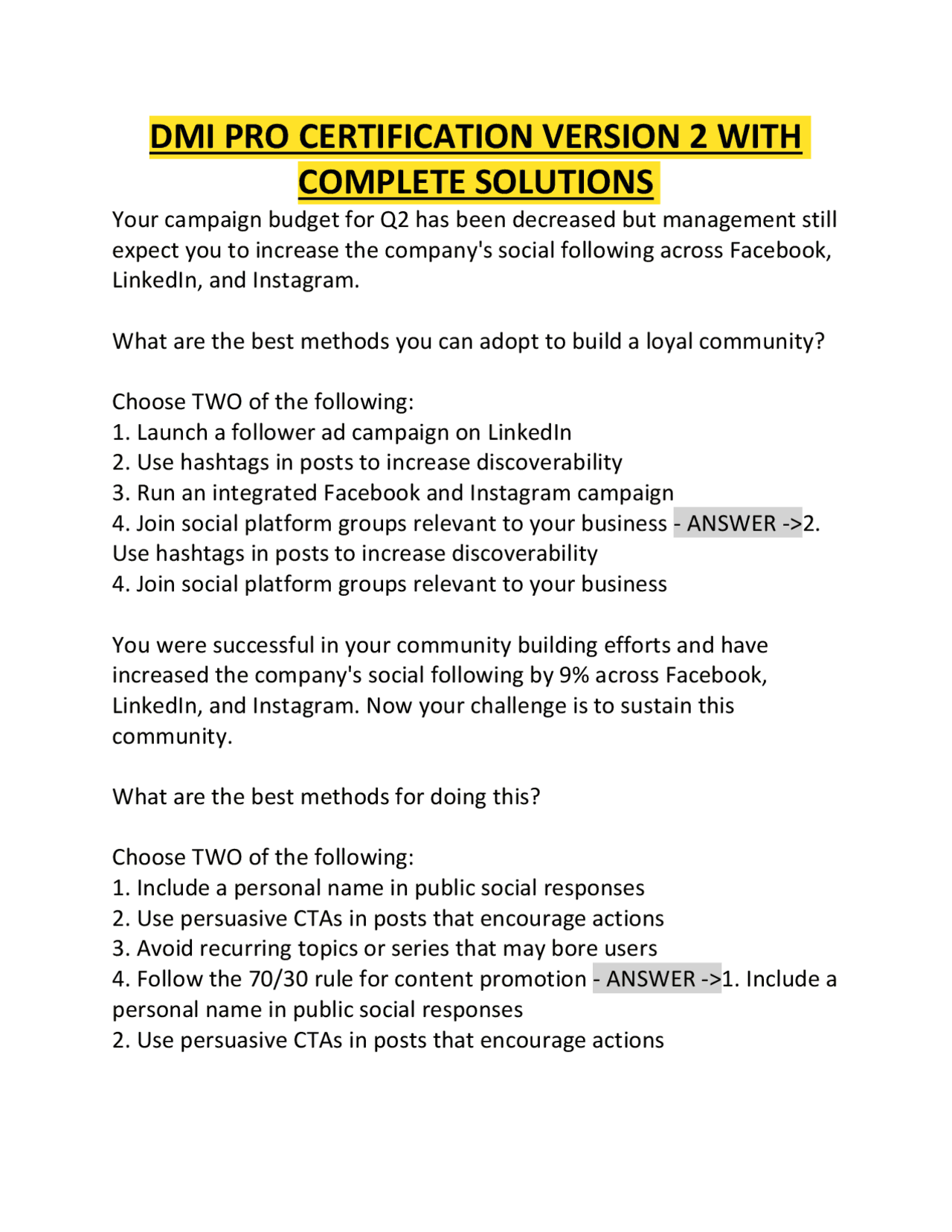 Digital Marketing Multiple Choice Questions and Answers | Exams Media ...